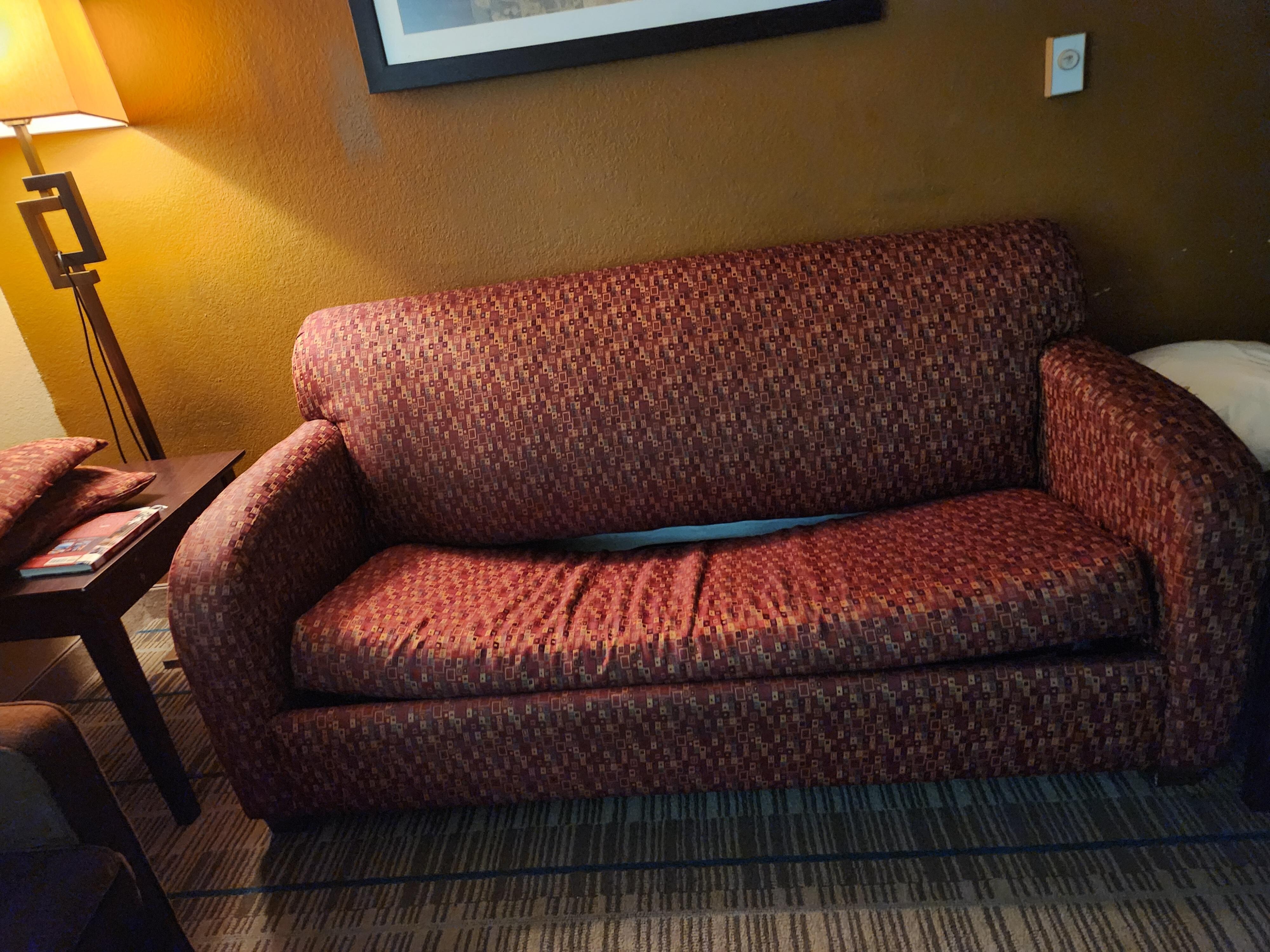 We put pillows underneath the cushion and it was still BAD