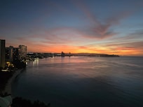 호텔에서본 저녁 노을