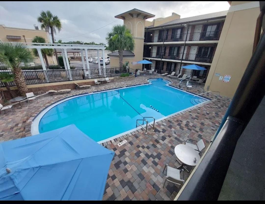 Pool was very clean but cool for October it was not heated.