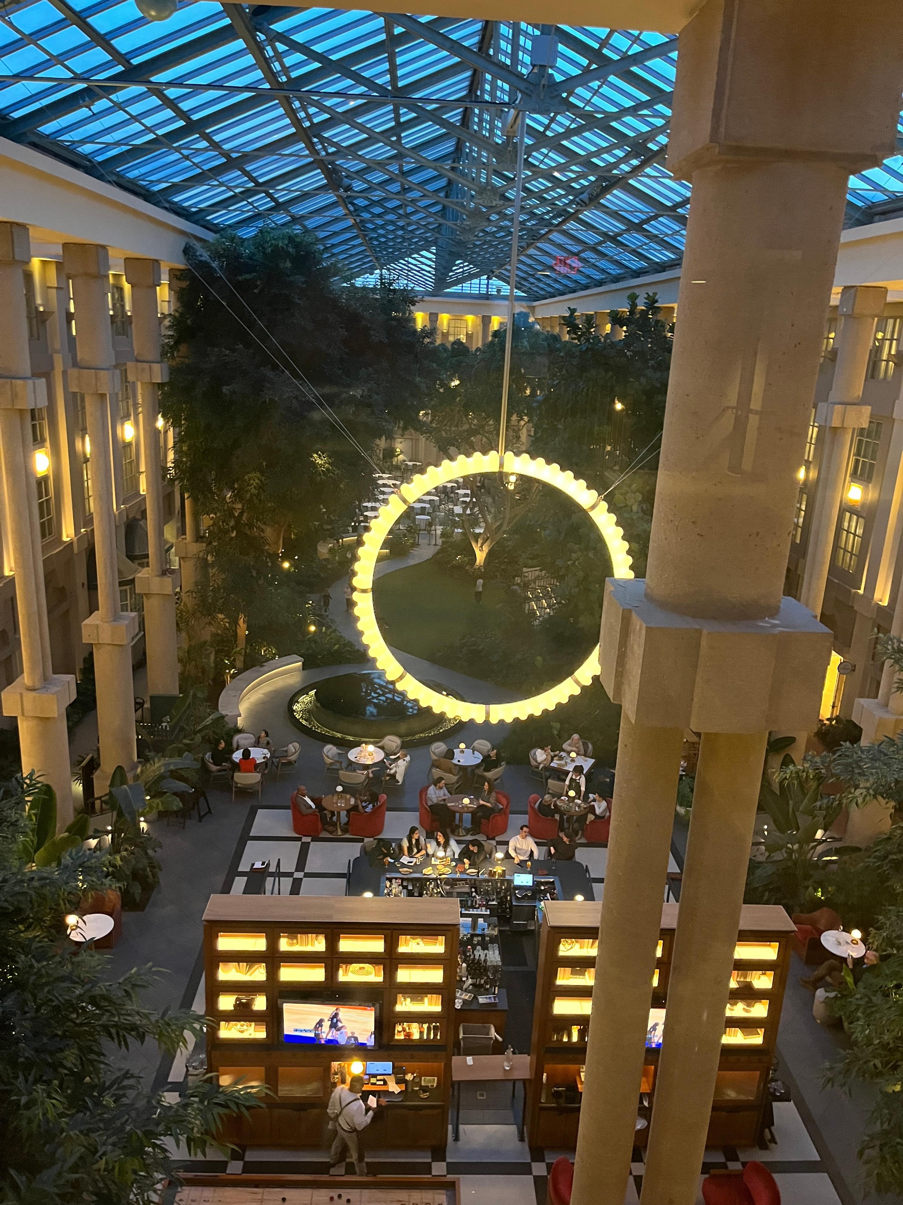 Central pavilion seen from above 
