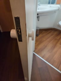 Bathroom door handle