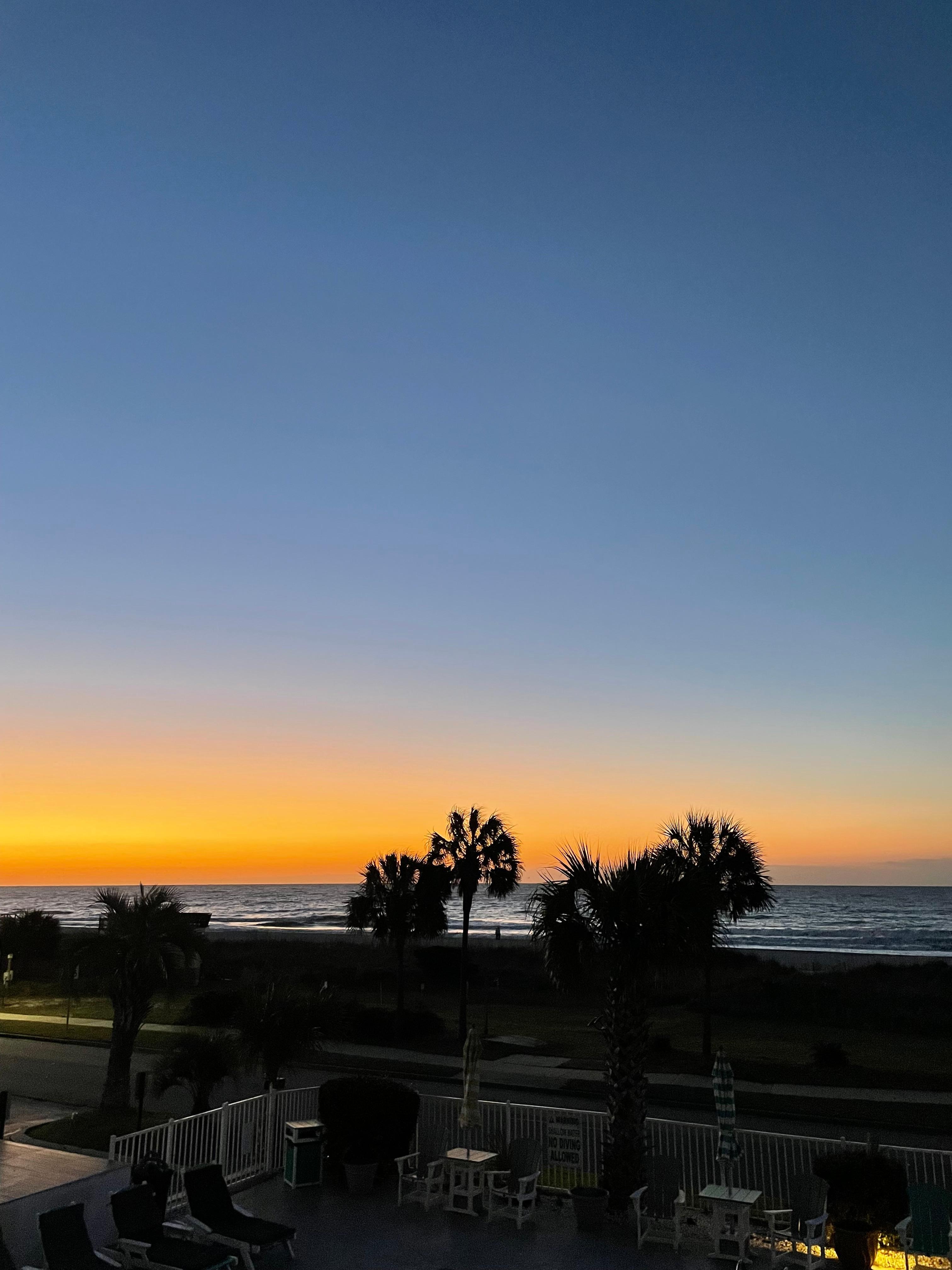 Taken from the balcony of an ocean front room
