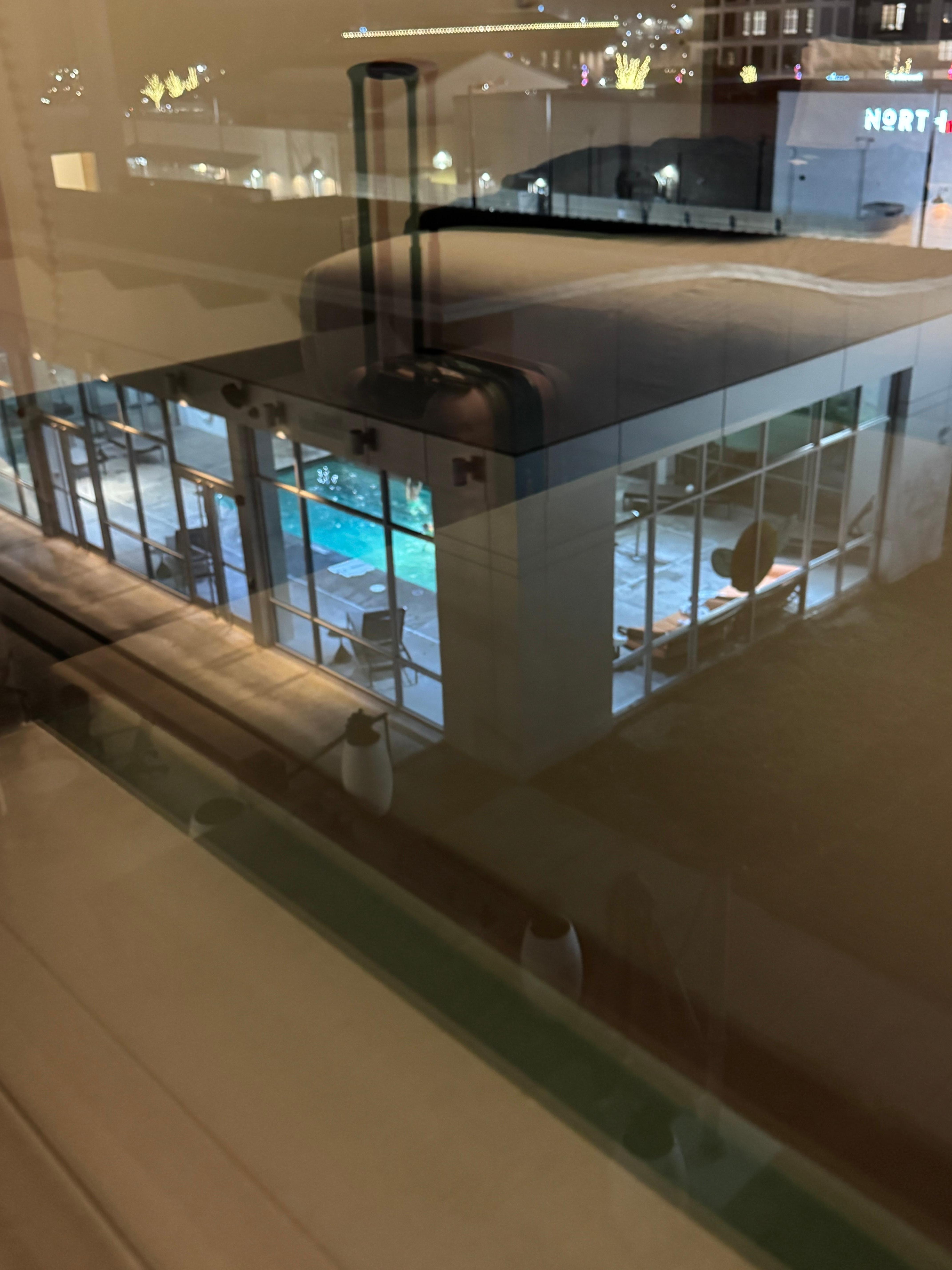 View from room to pool