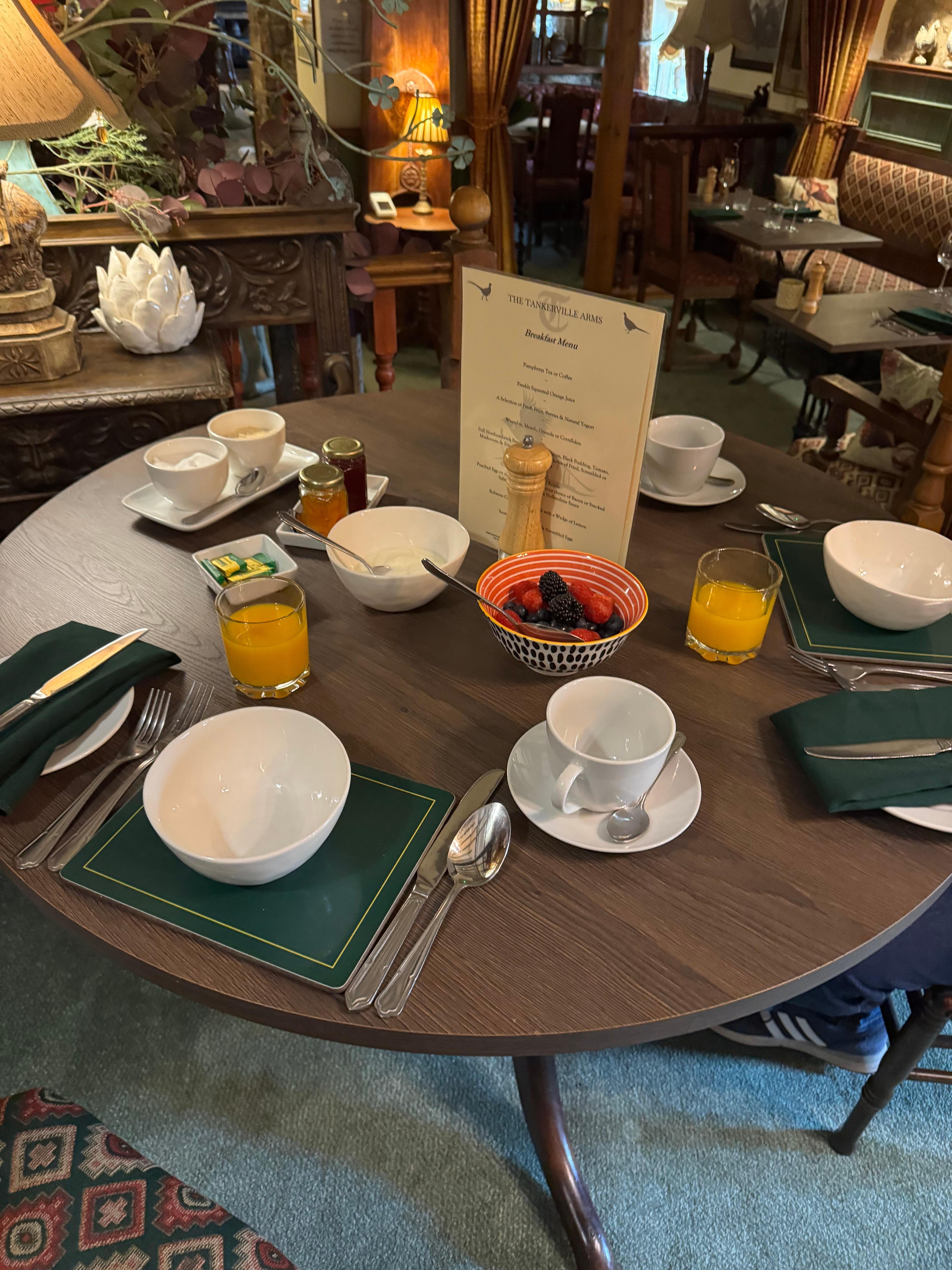 Breakfast table