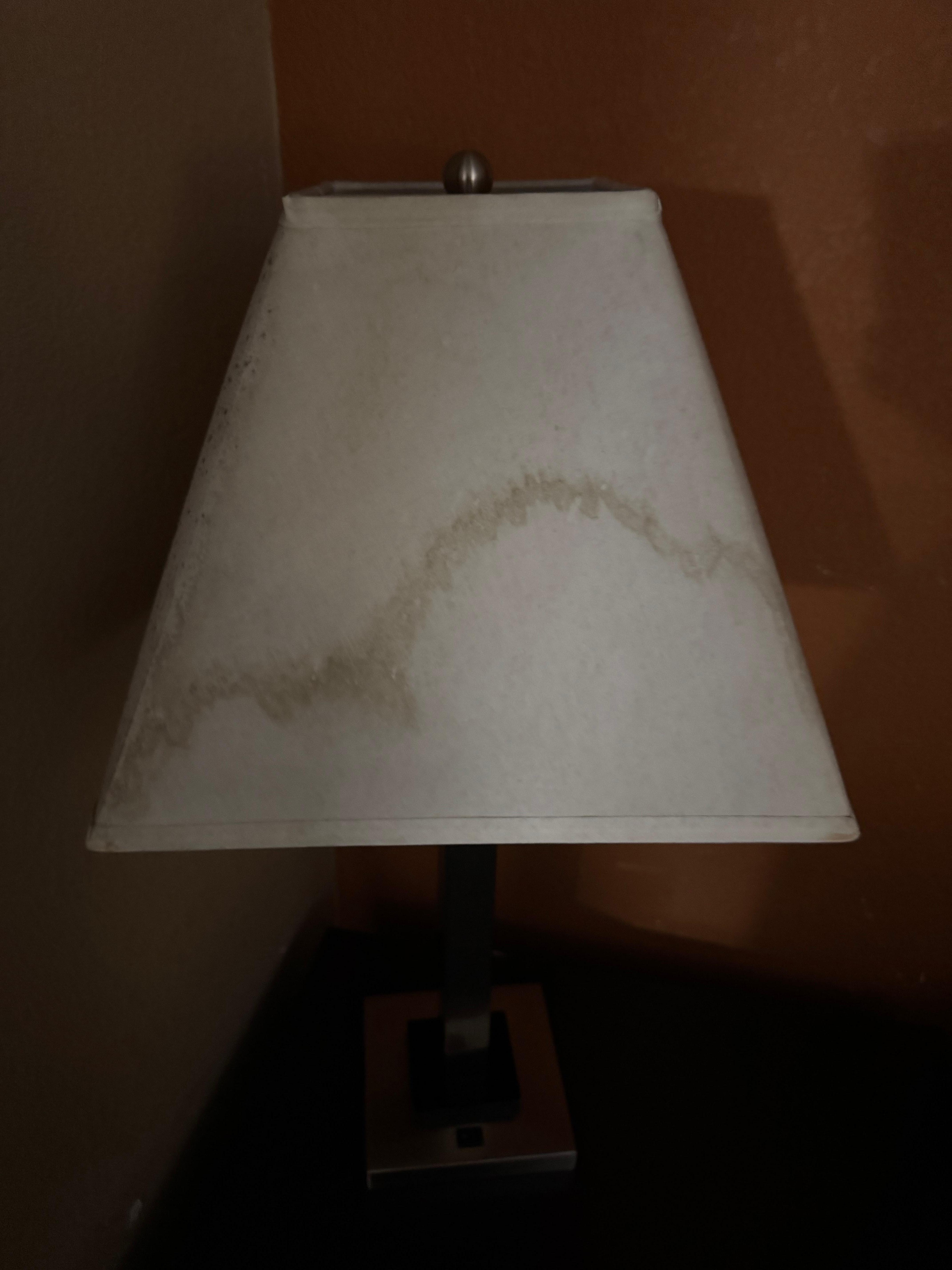 The lamp shade was gross