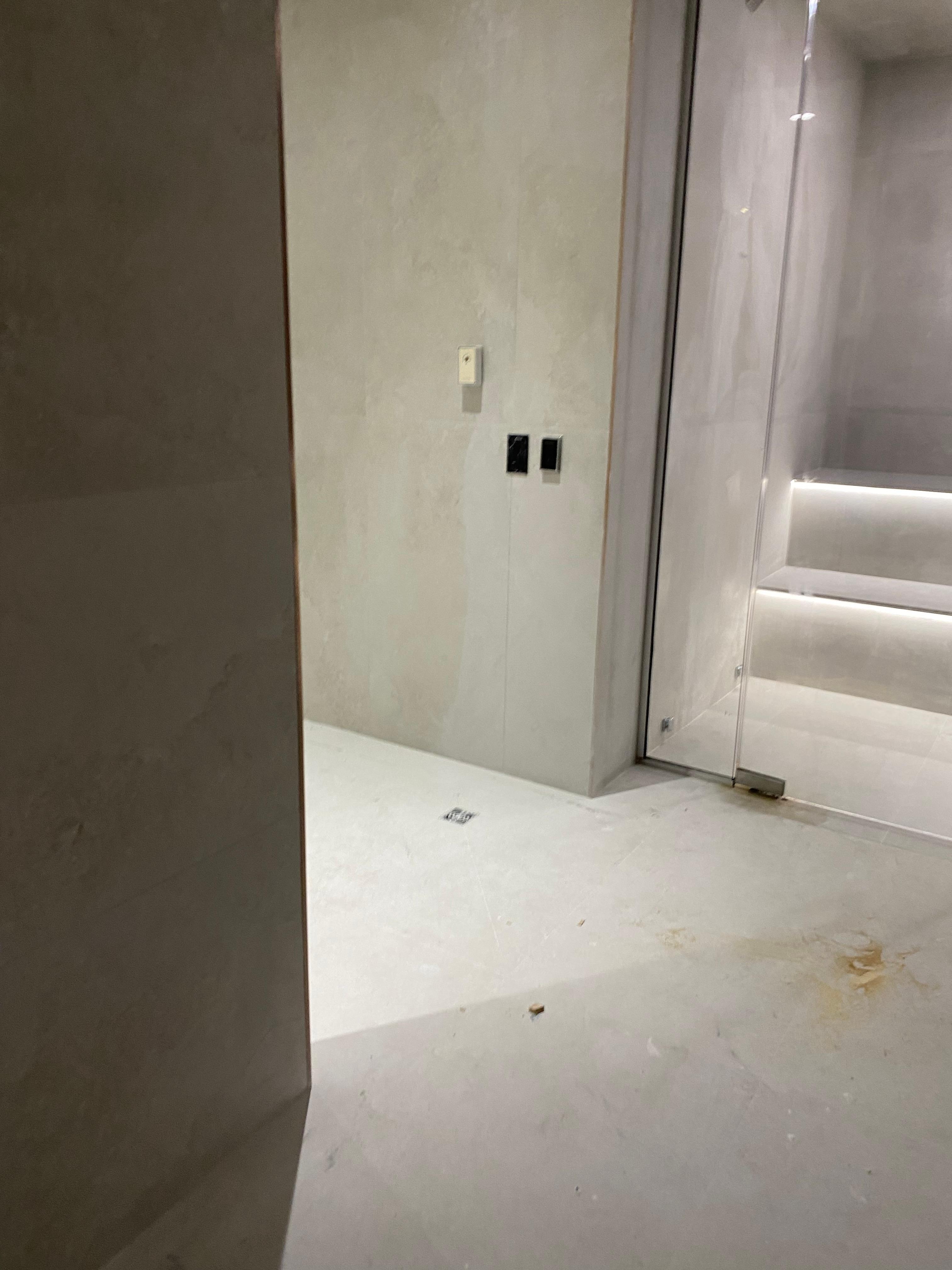 Hallways from
Gym to hot tub under construction and very dusty