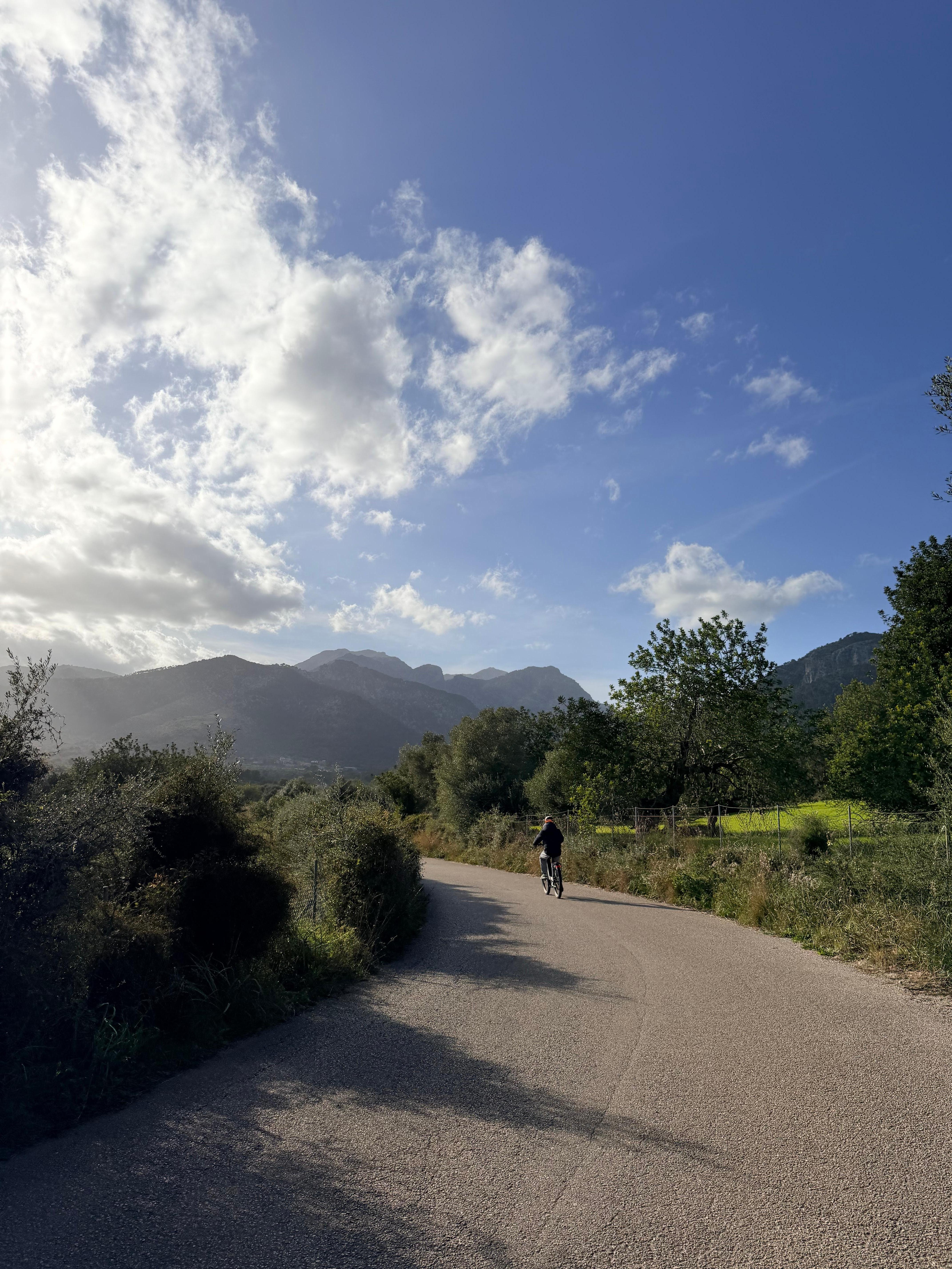 E-biking around the area. Albellons had two e-bikes available for rent. SO fun. 