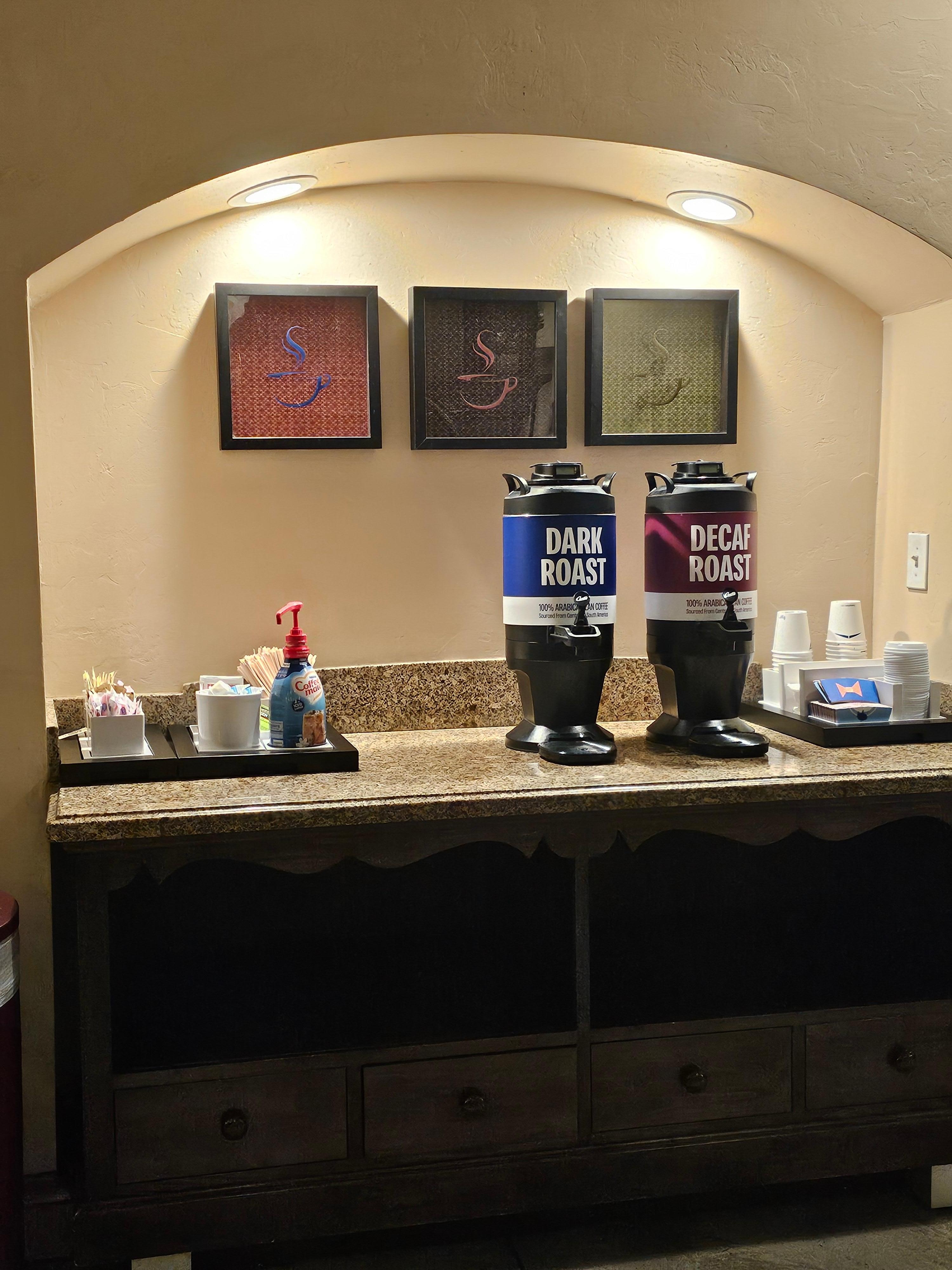 They had a beverage station 