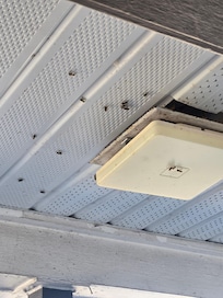 Right outside the door of the room