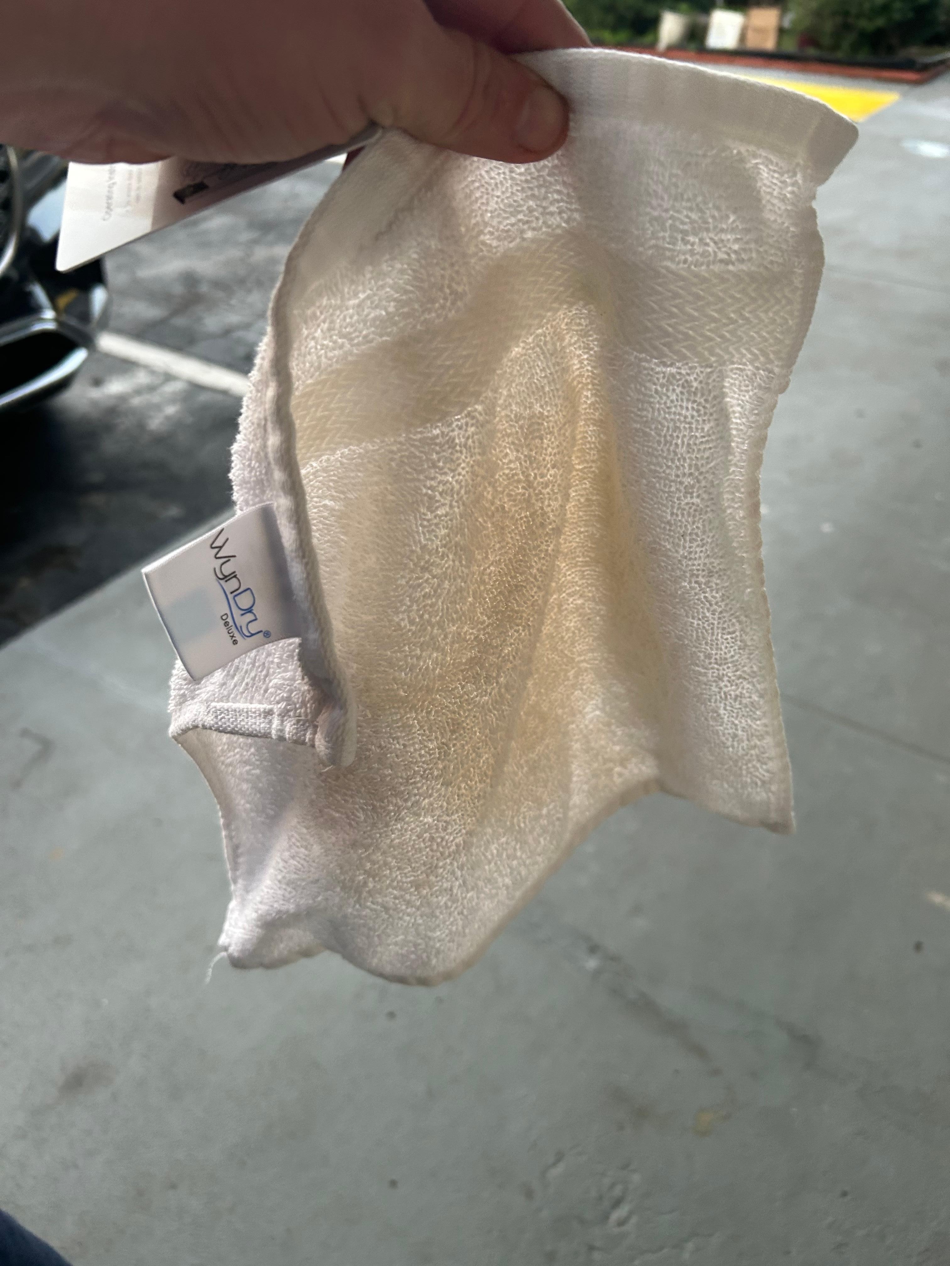 Yellow wash cloth