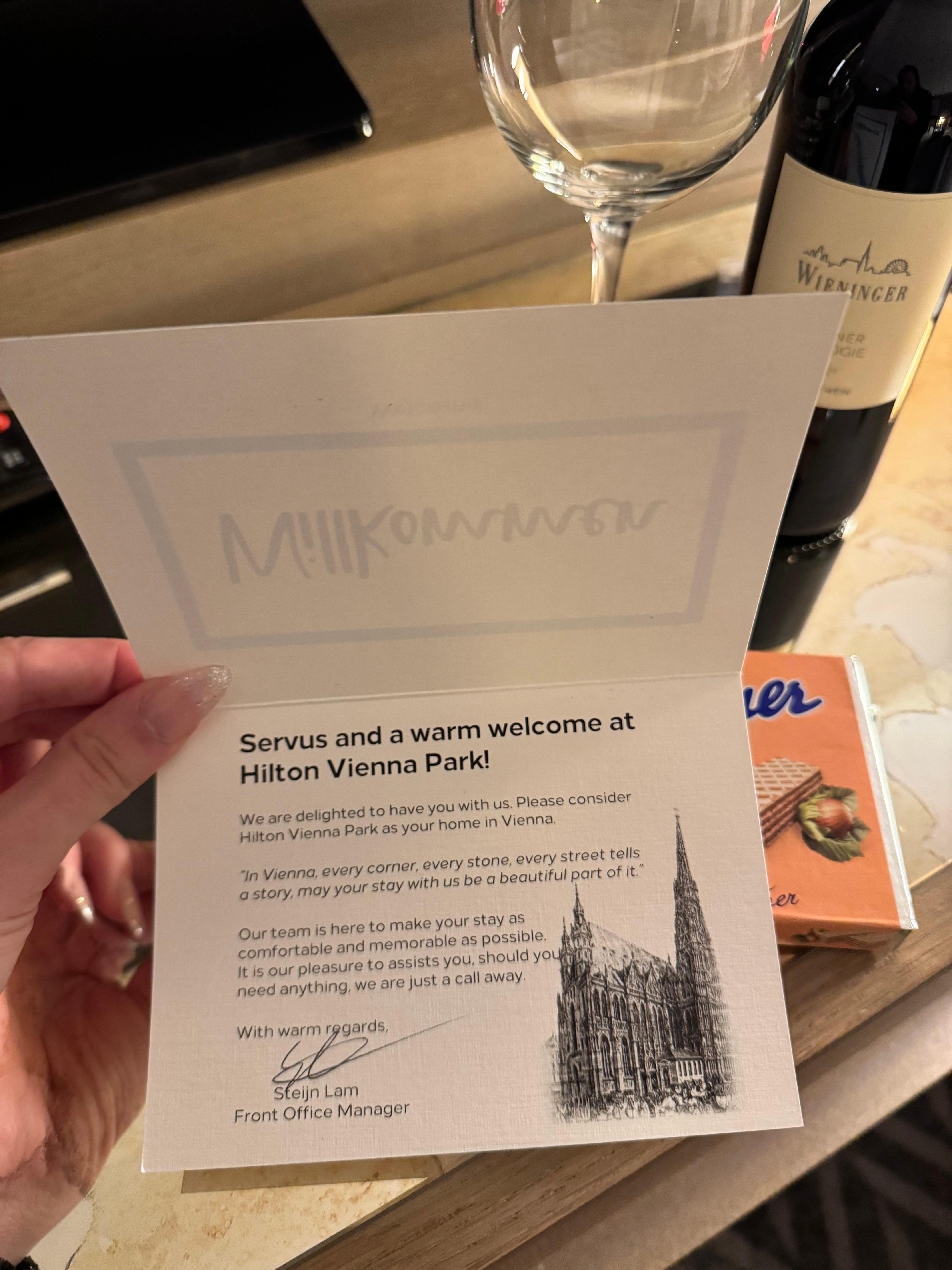 Lettre du cadeau de bienvenue