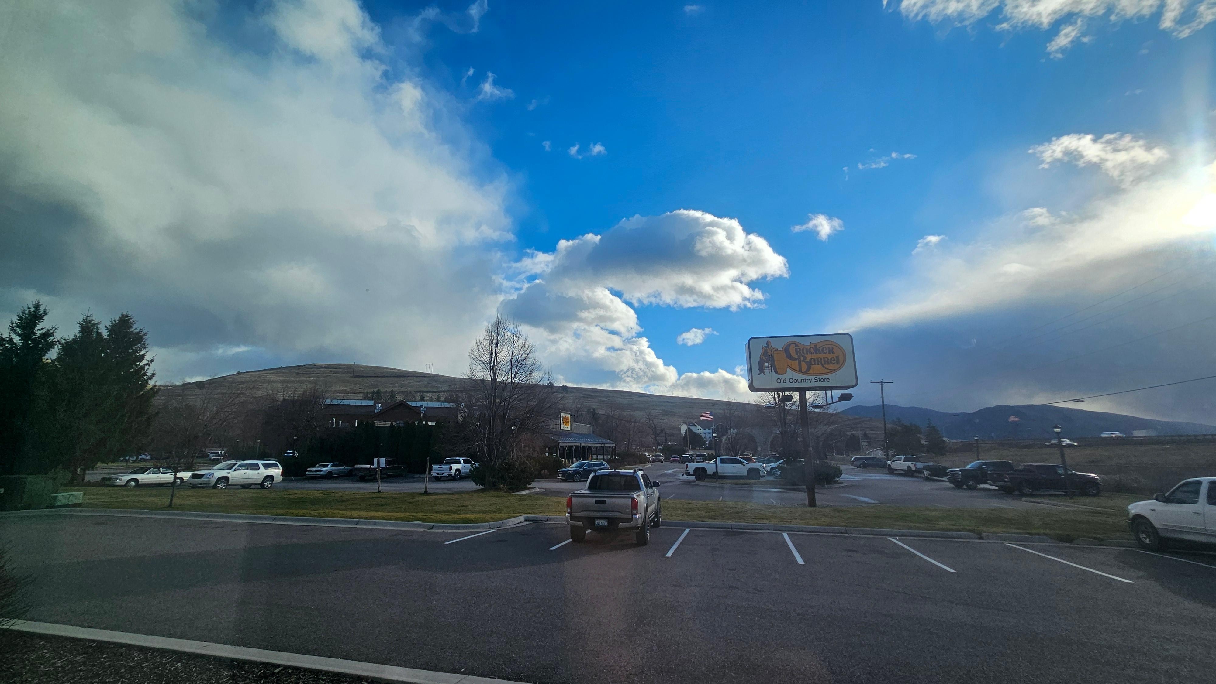 A view from our window. Convenient restaurant access.