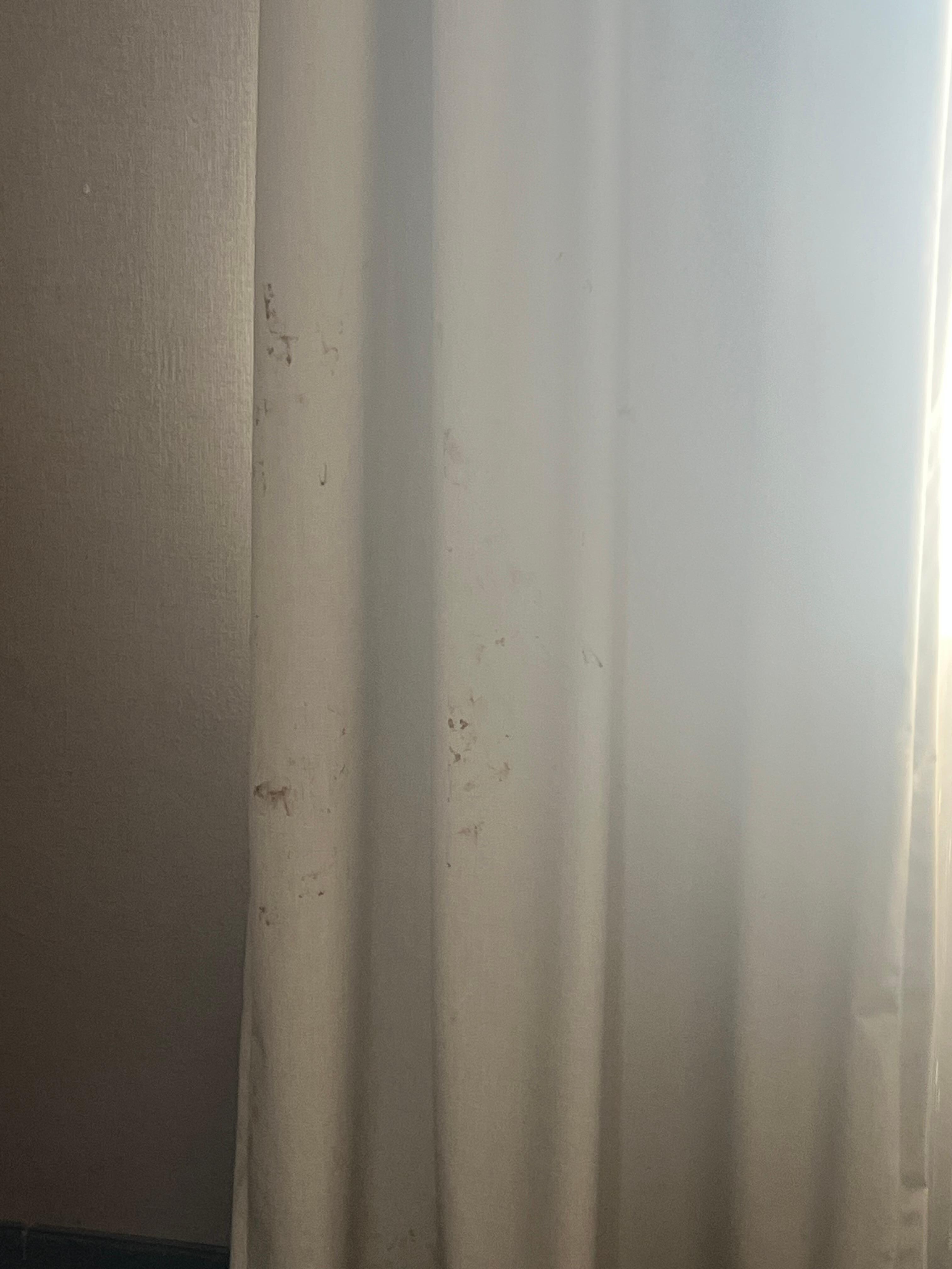 Dirt on the curtains