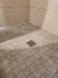 Good water pressure and flow in the shower but doesn't drain regularly.
