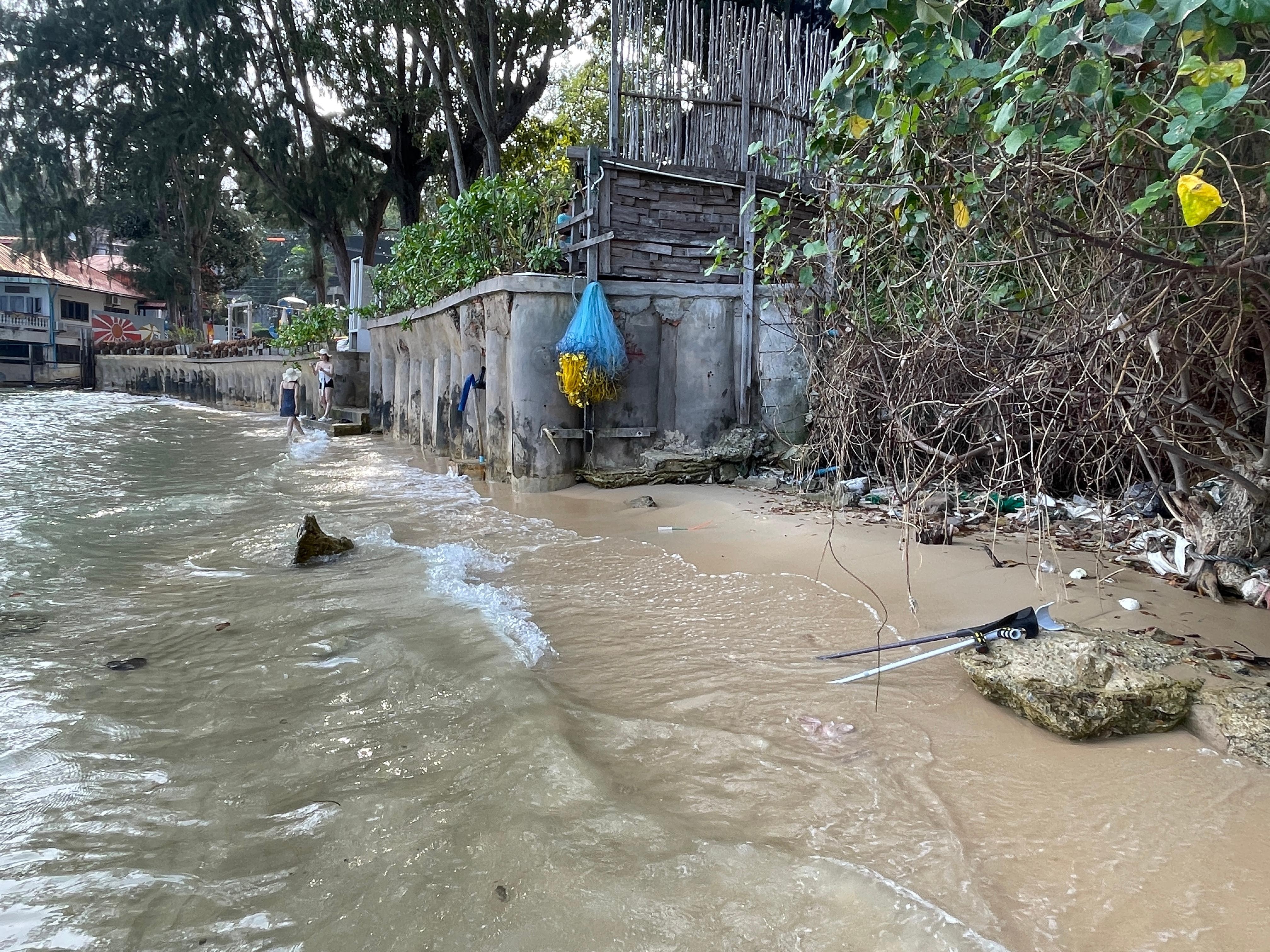 ”The private beach”