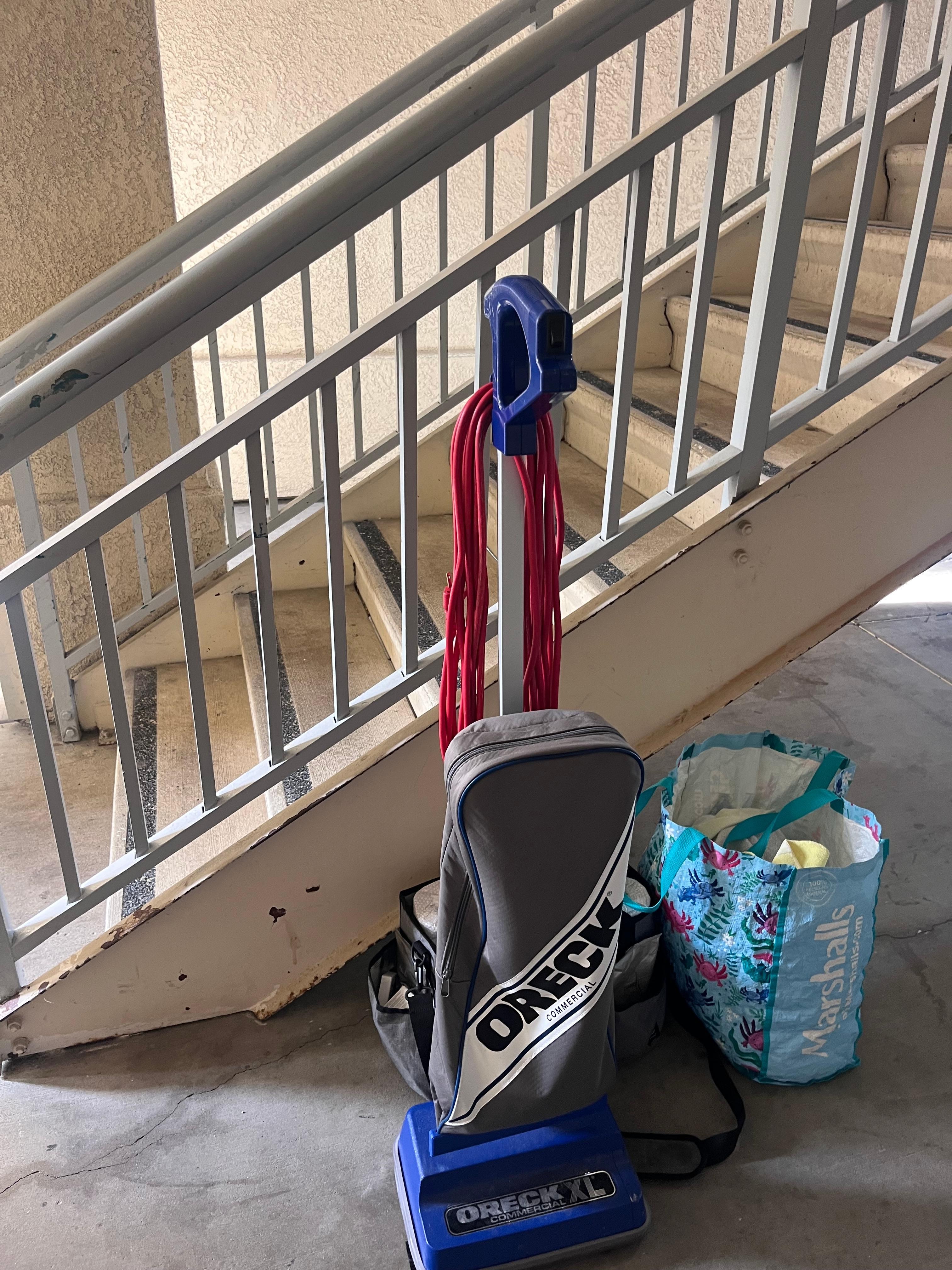 I only took pics after they’d moved some of the trash and cleaning supplies. Should offer partial refund for garbage view room.