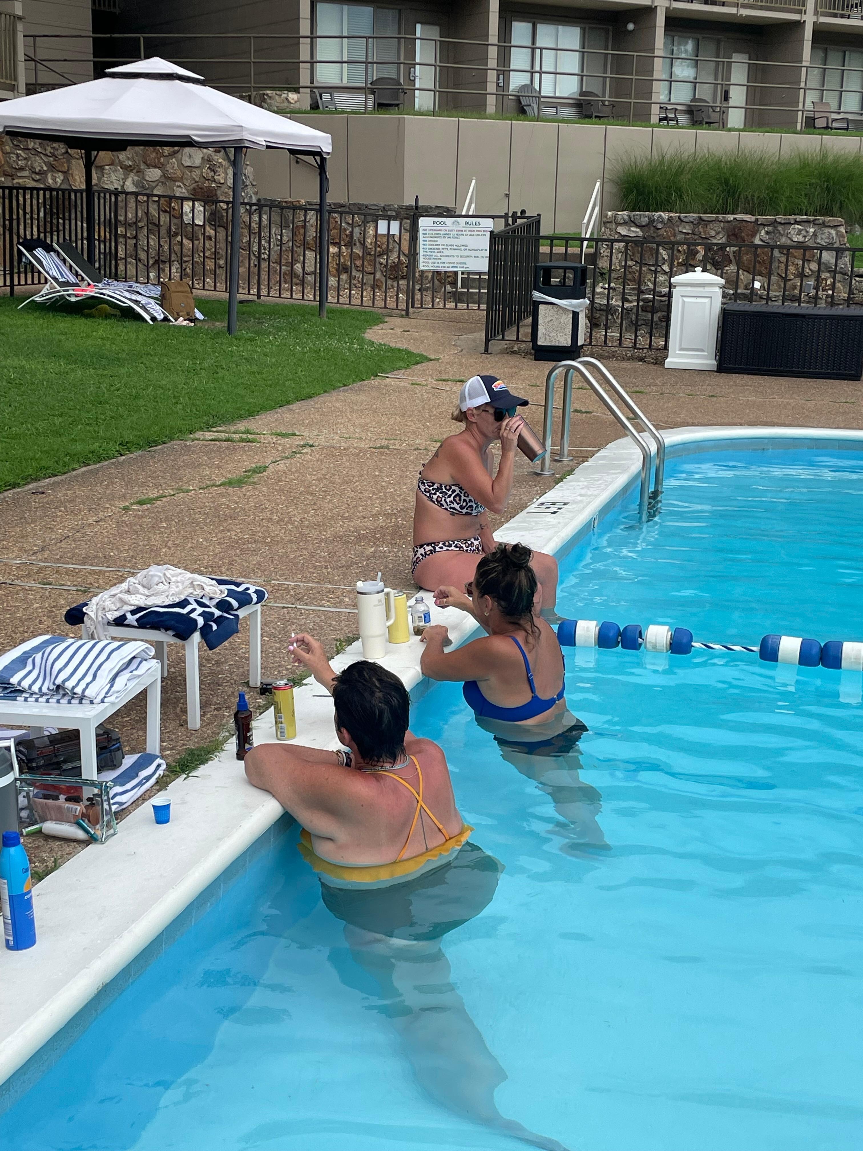 Chain smokers in pool