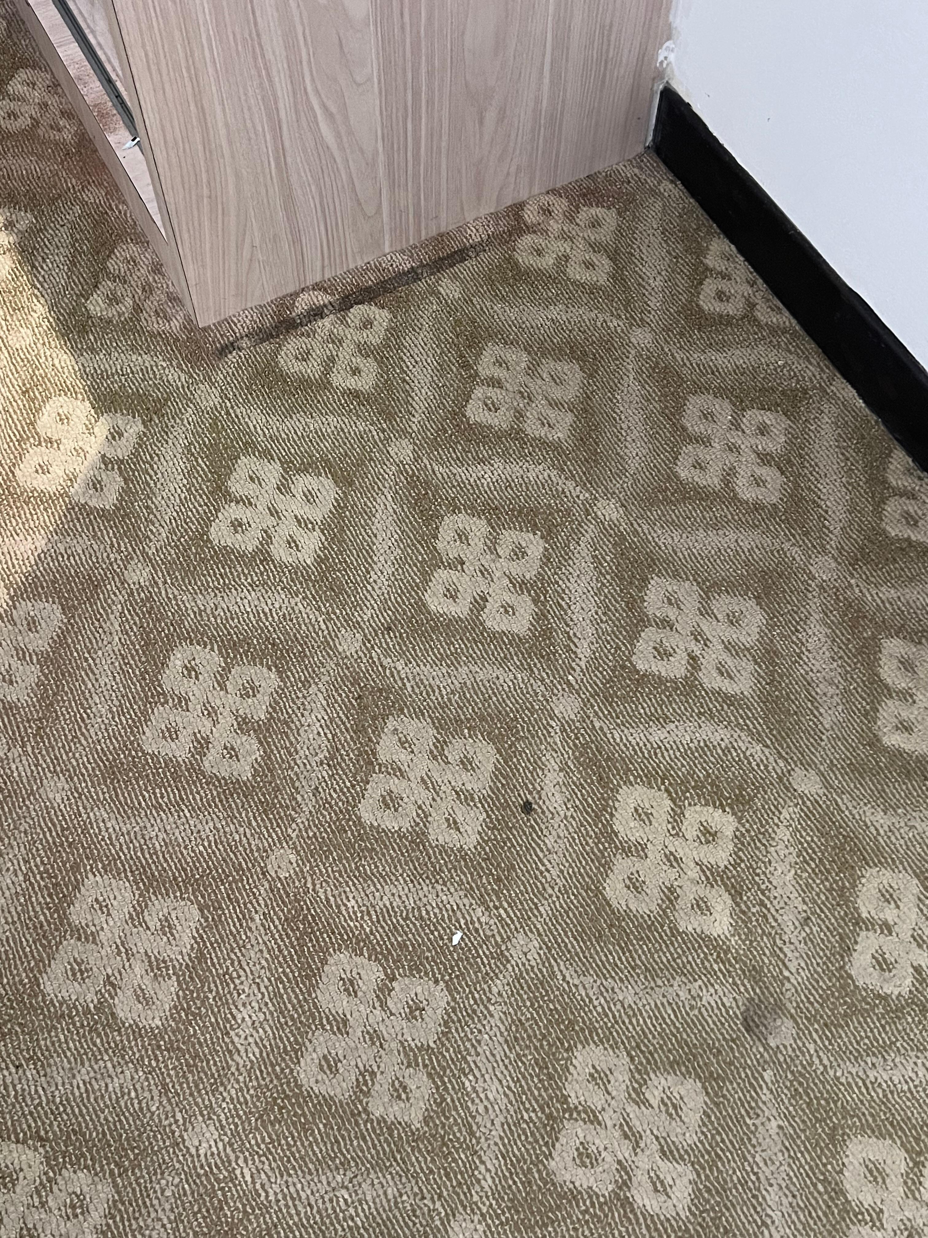 Unclean carpet.