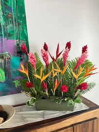Flowers in lobby area