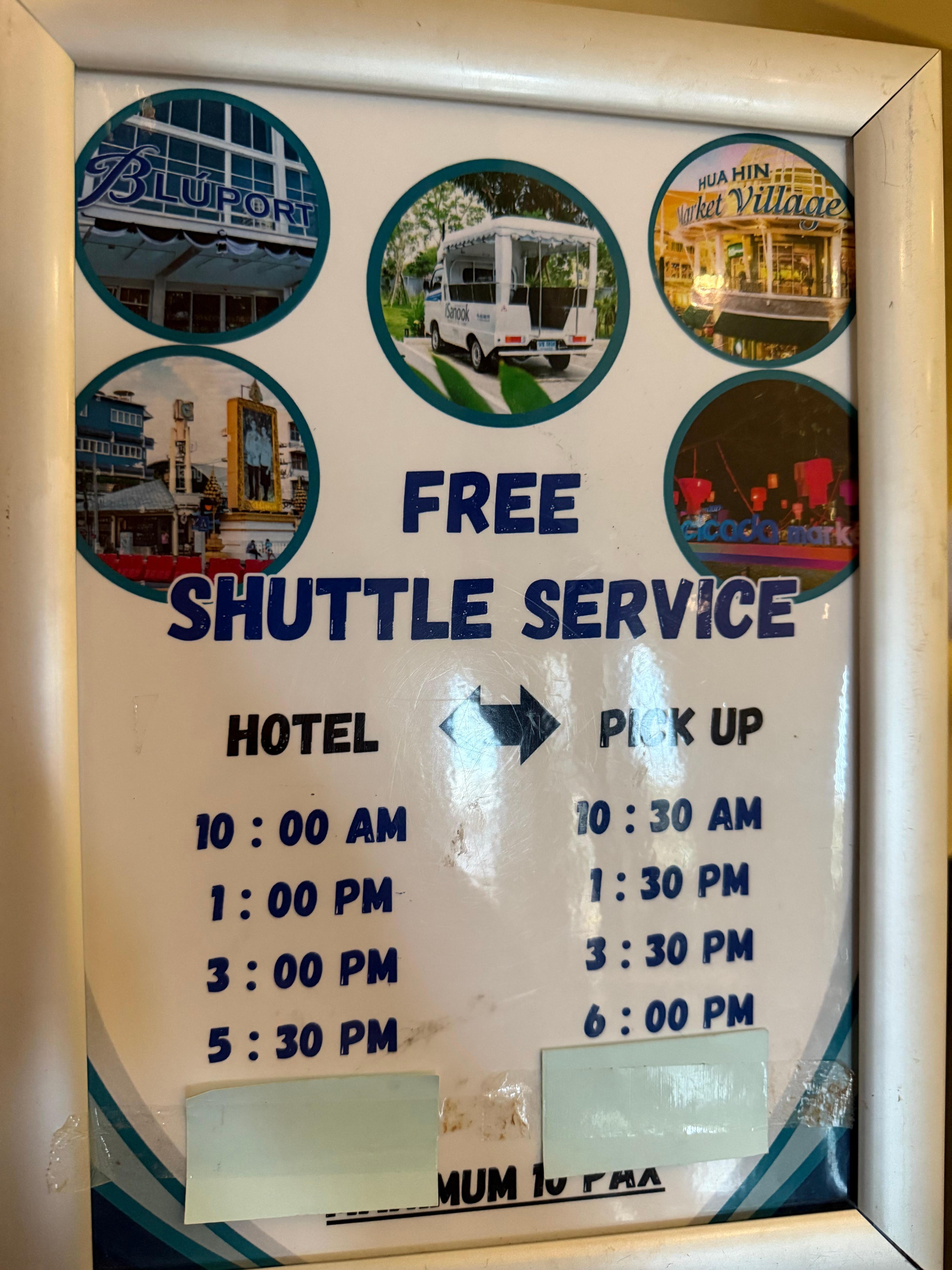 Gratis shuttlebuss fra hotellet