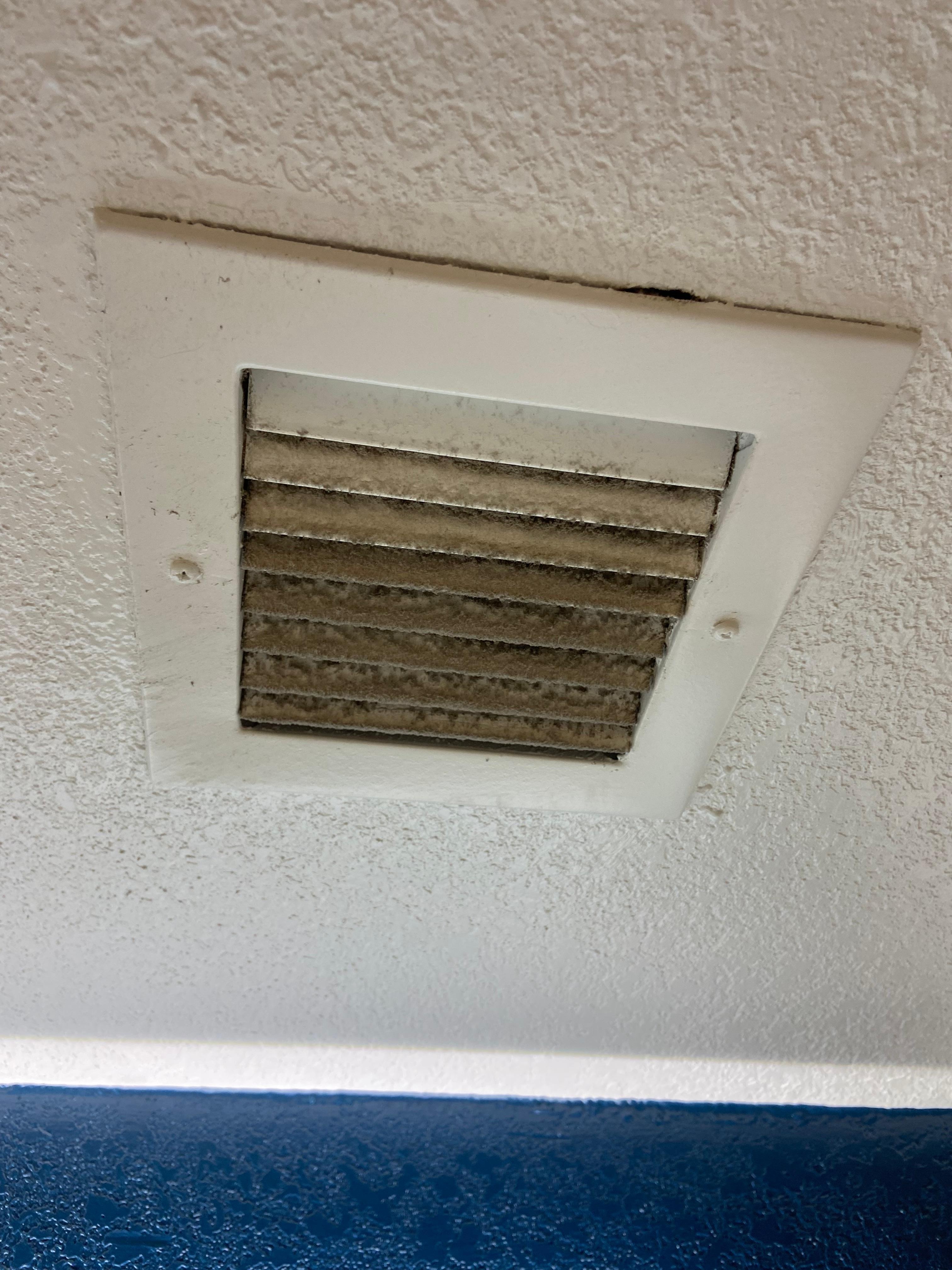dirty vent in bathroom