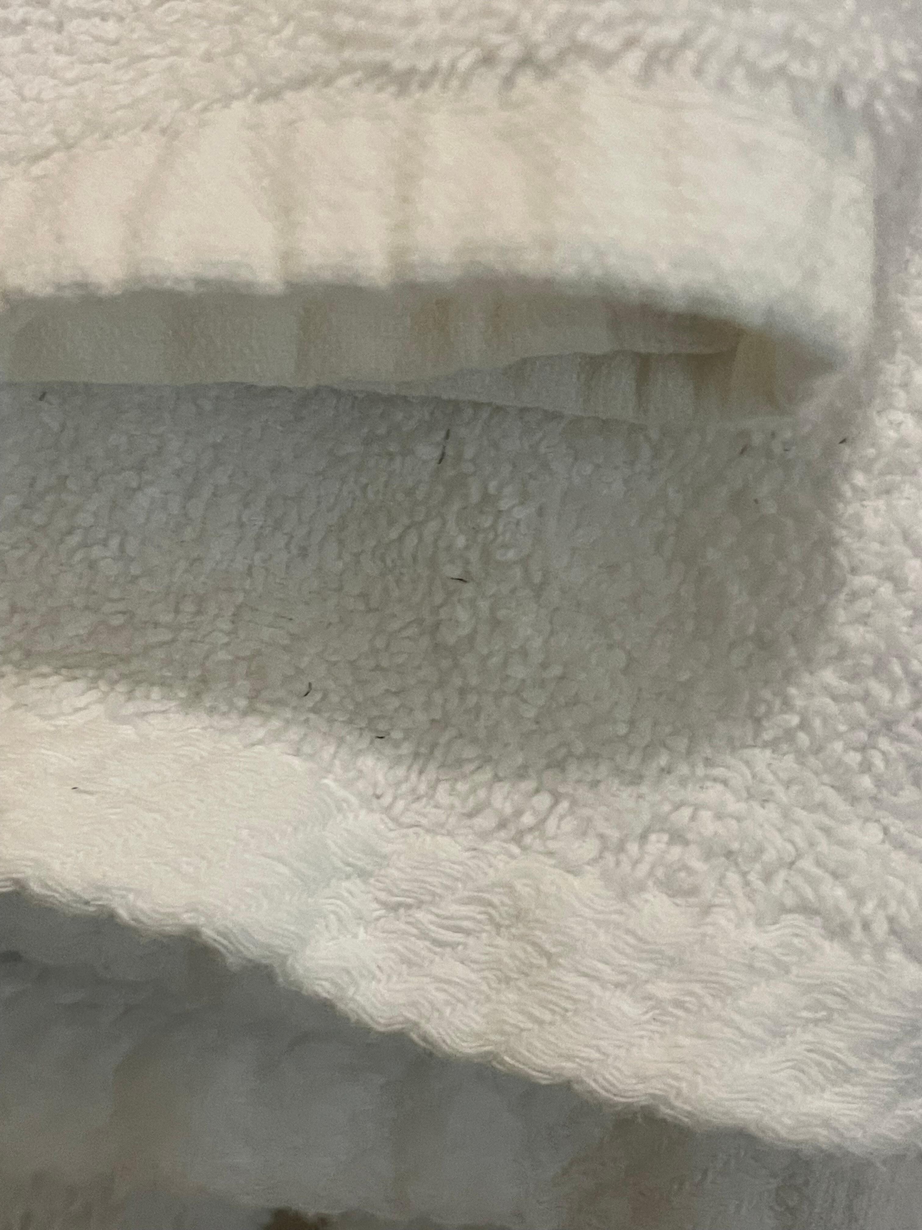 If you zoom in you will see hair within the towels from previous guests. I did not use the bathroom towels. 