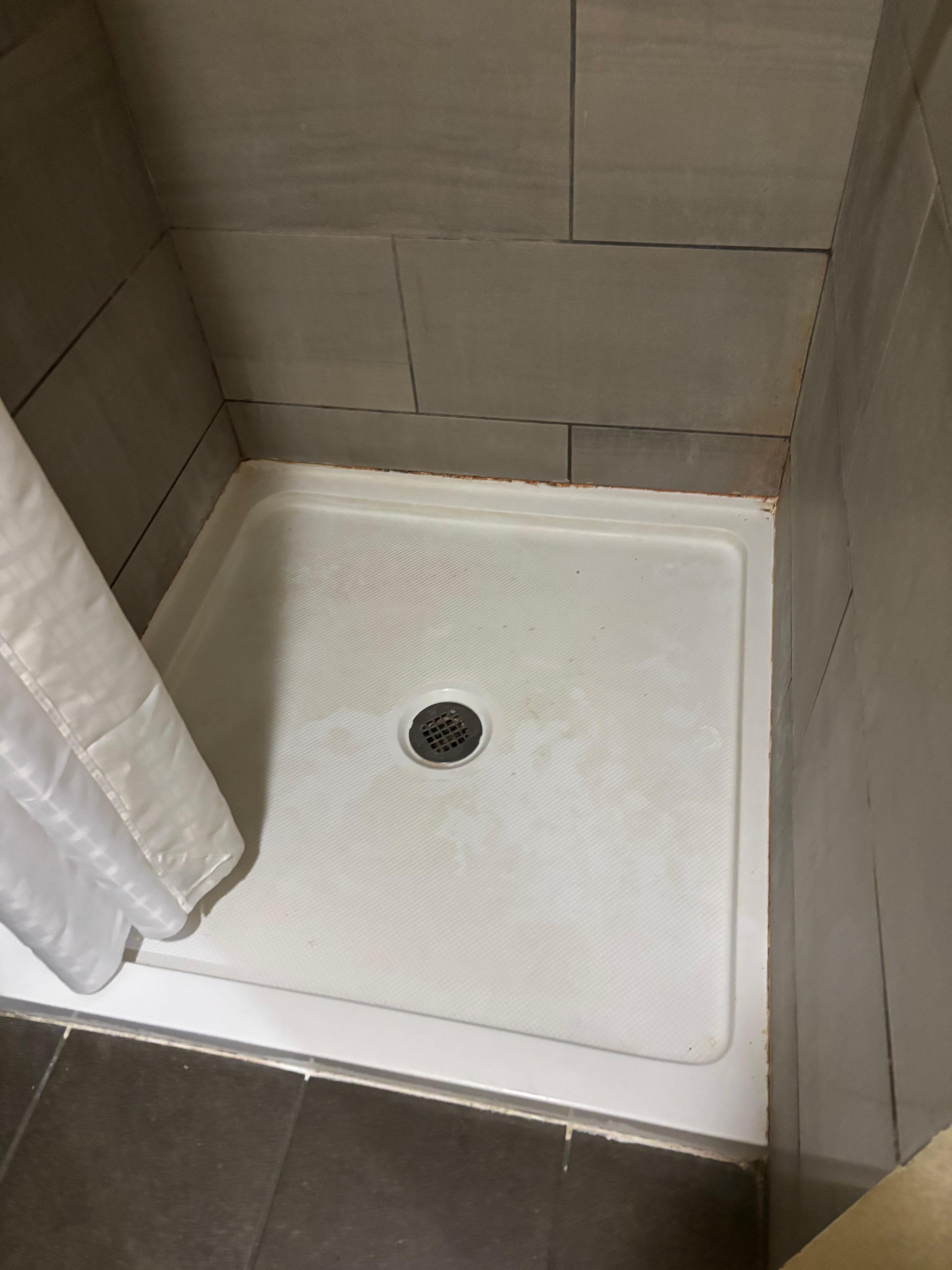 The shower was way too disgusting to even try and take a shower. The walls in the showers looks like so common city.