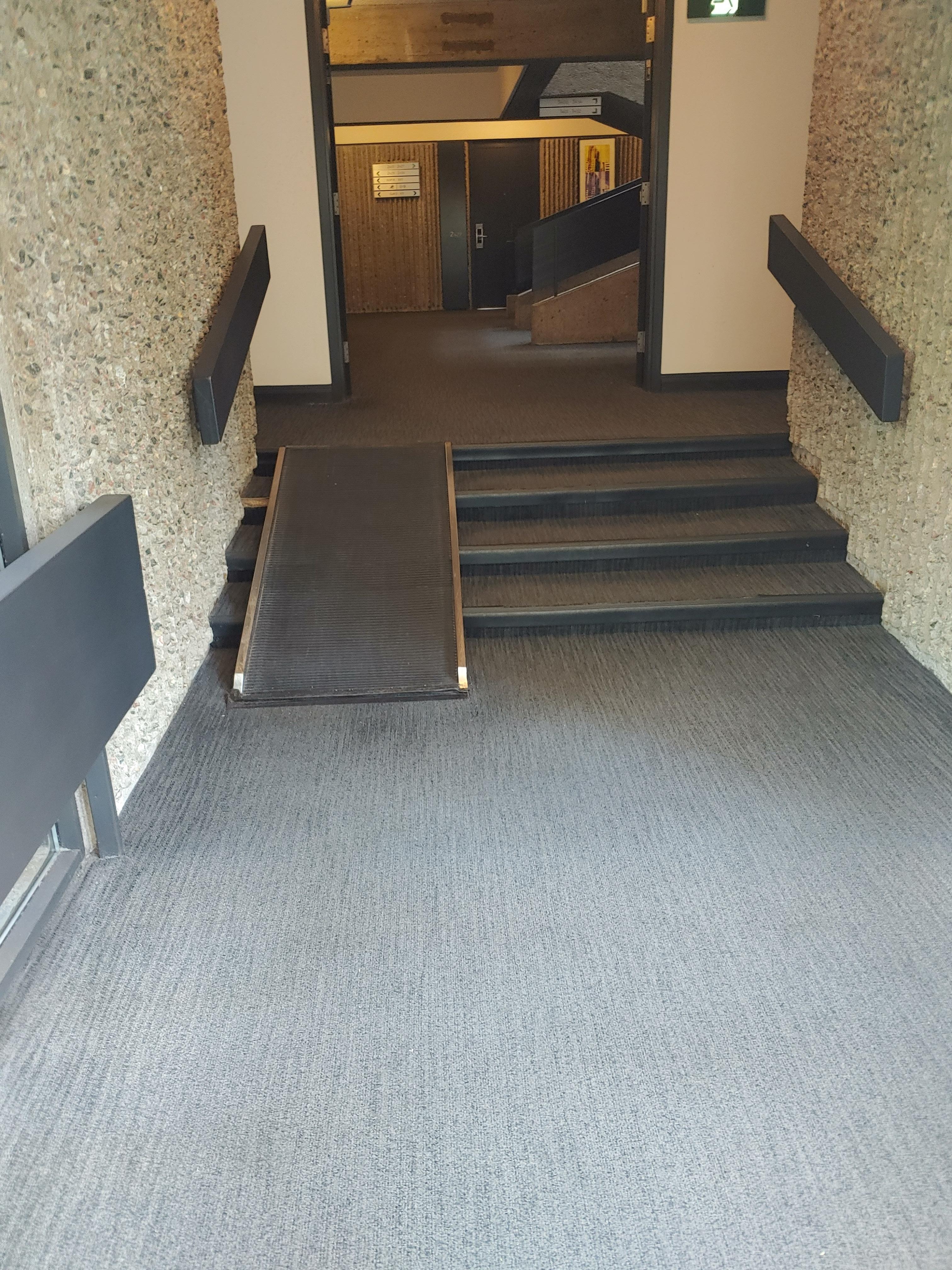 Typical corridor with ramp