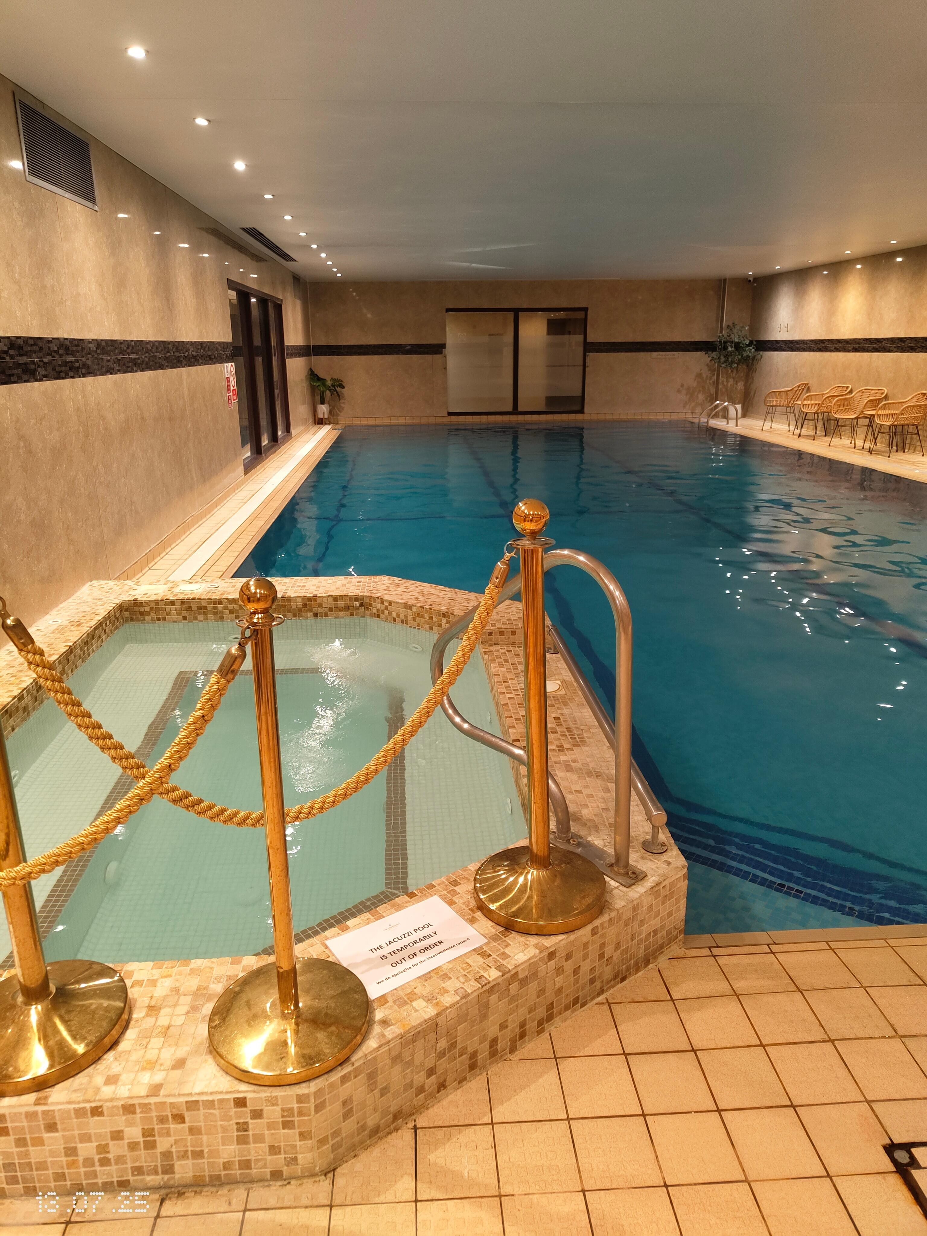 The pool area