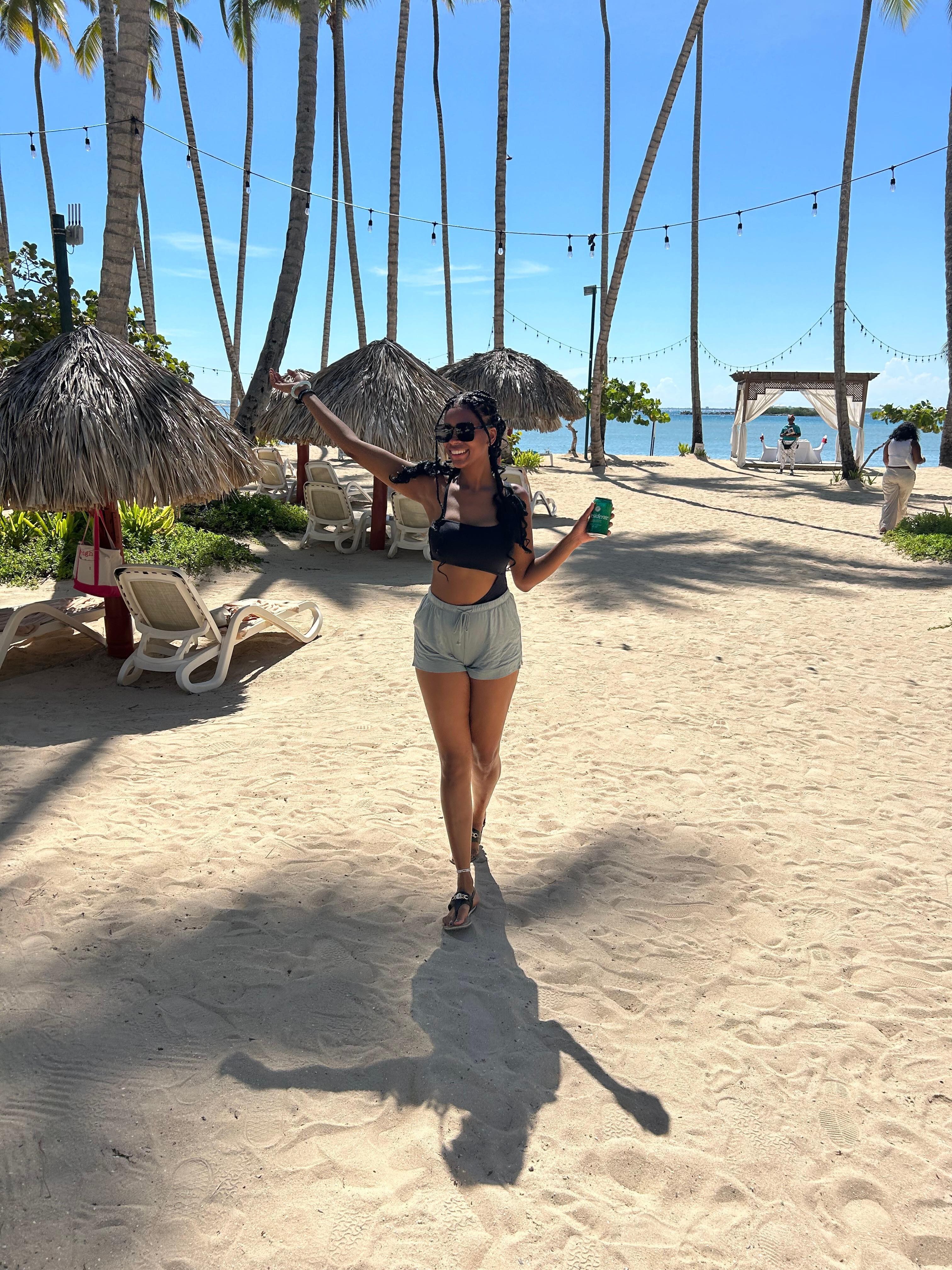 Beach day before the Zumba Maria was great