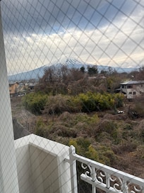 Morning view of Mt Fuji from our room!
