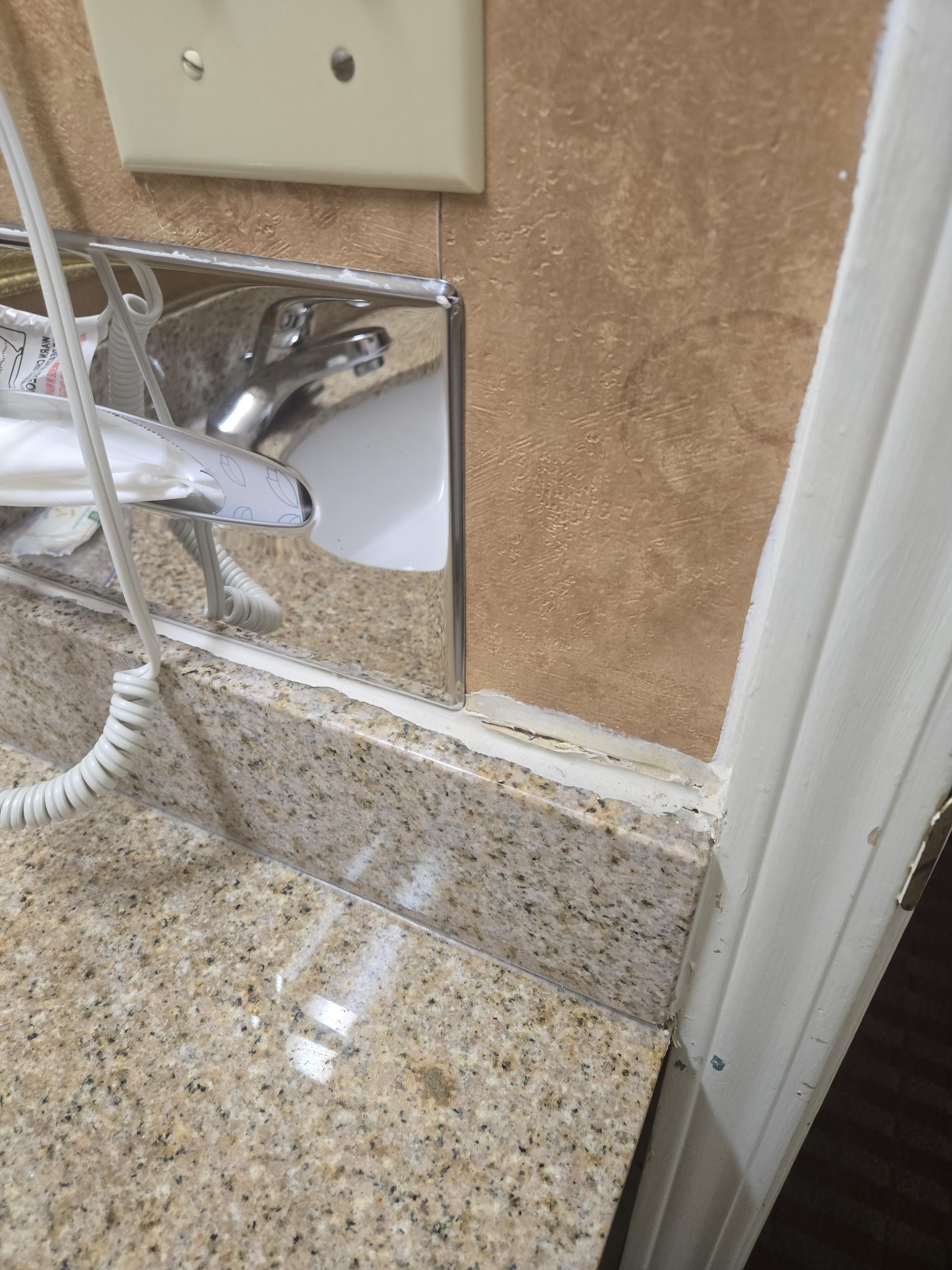 Countertop in bathroom