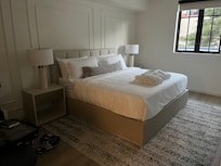 Visually appealing and clean bedroom, but mattress was hard and uncomfortable