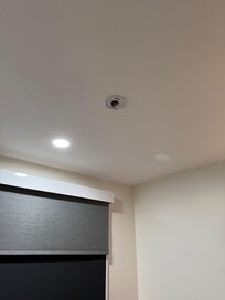 Smoke detector removed from ceiling.