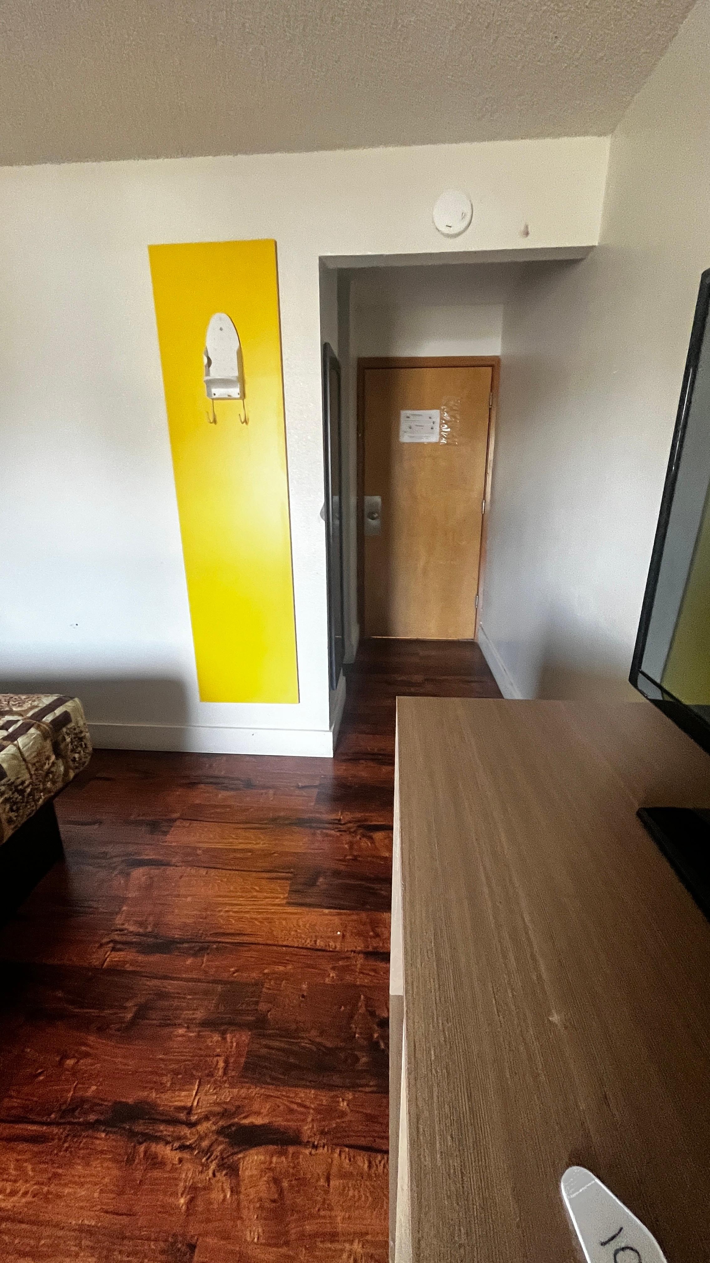 Your entire room has this dated, gross, tiny feel.