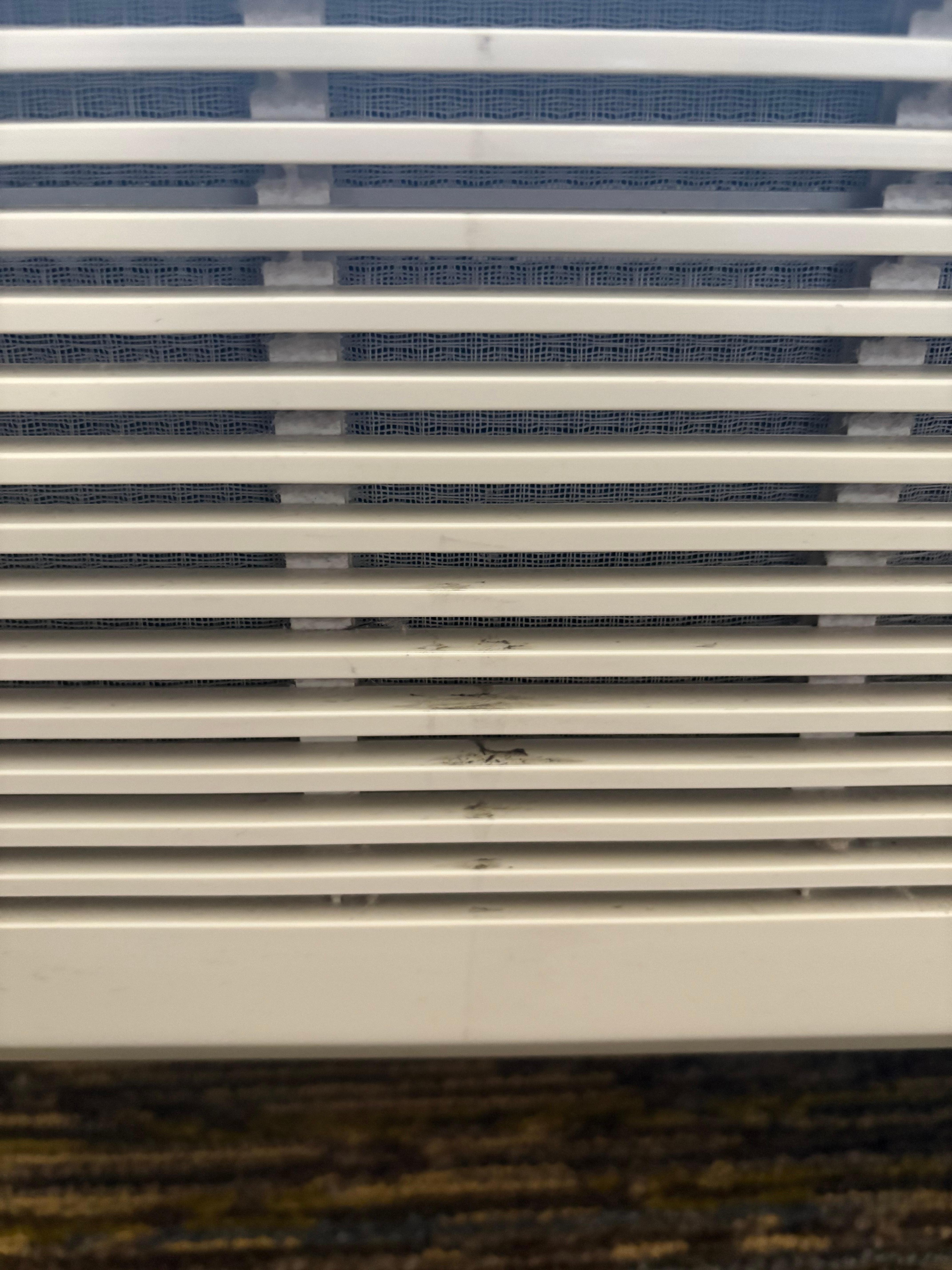 Stain and dust in air conditioning unit. 
