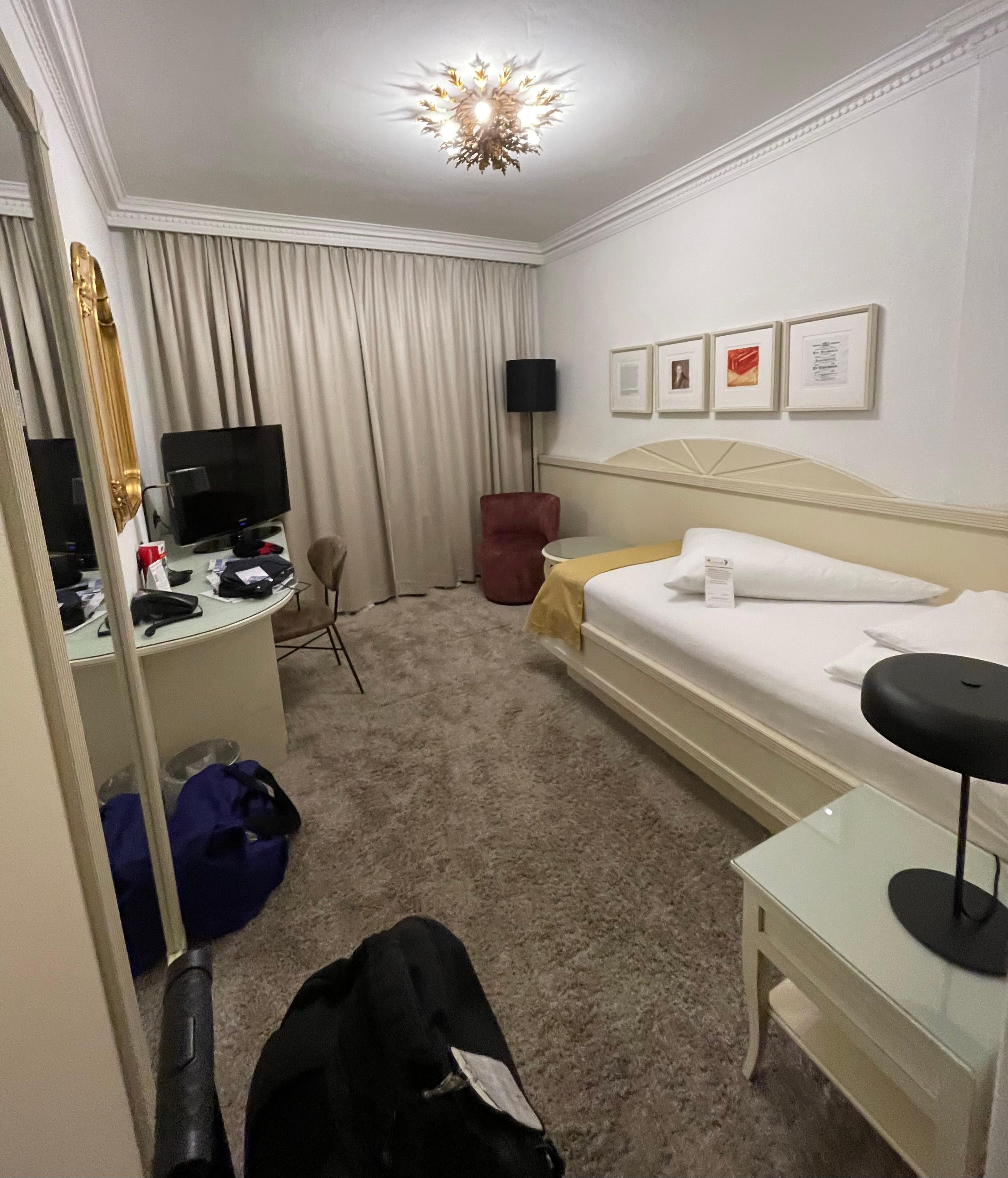 My room . I was a single traveler