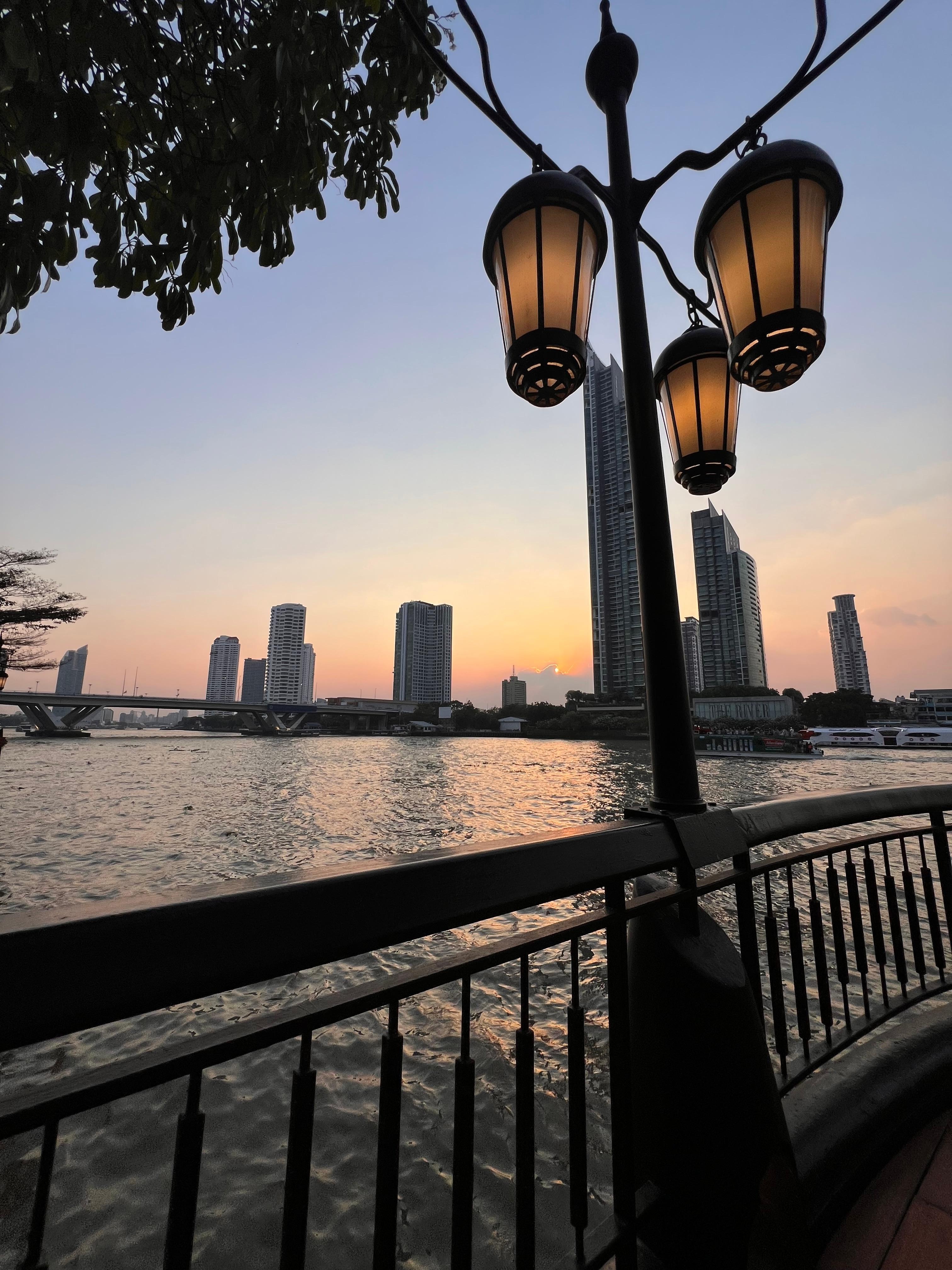 View from bar terrace to the river