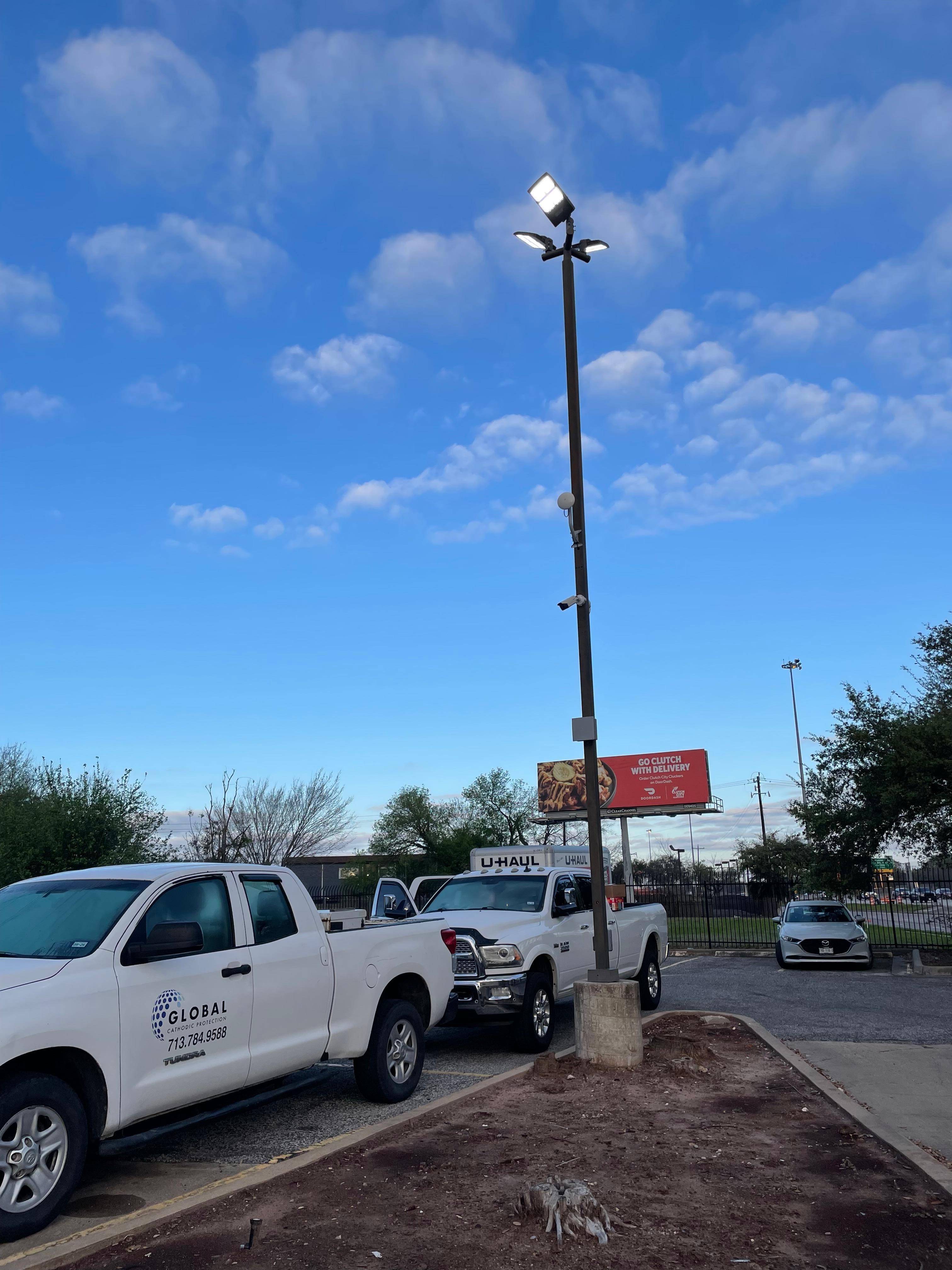 Camera and lighted spot and still got window smashed
No help from property to make right!!