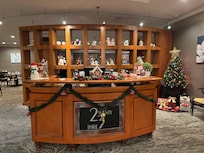 The entrance to where you are greeted to be seated at the hotel’s restaurant!