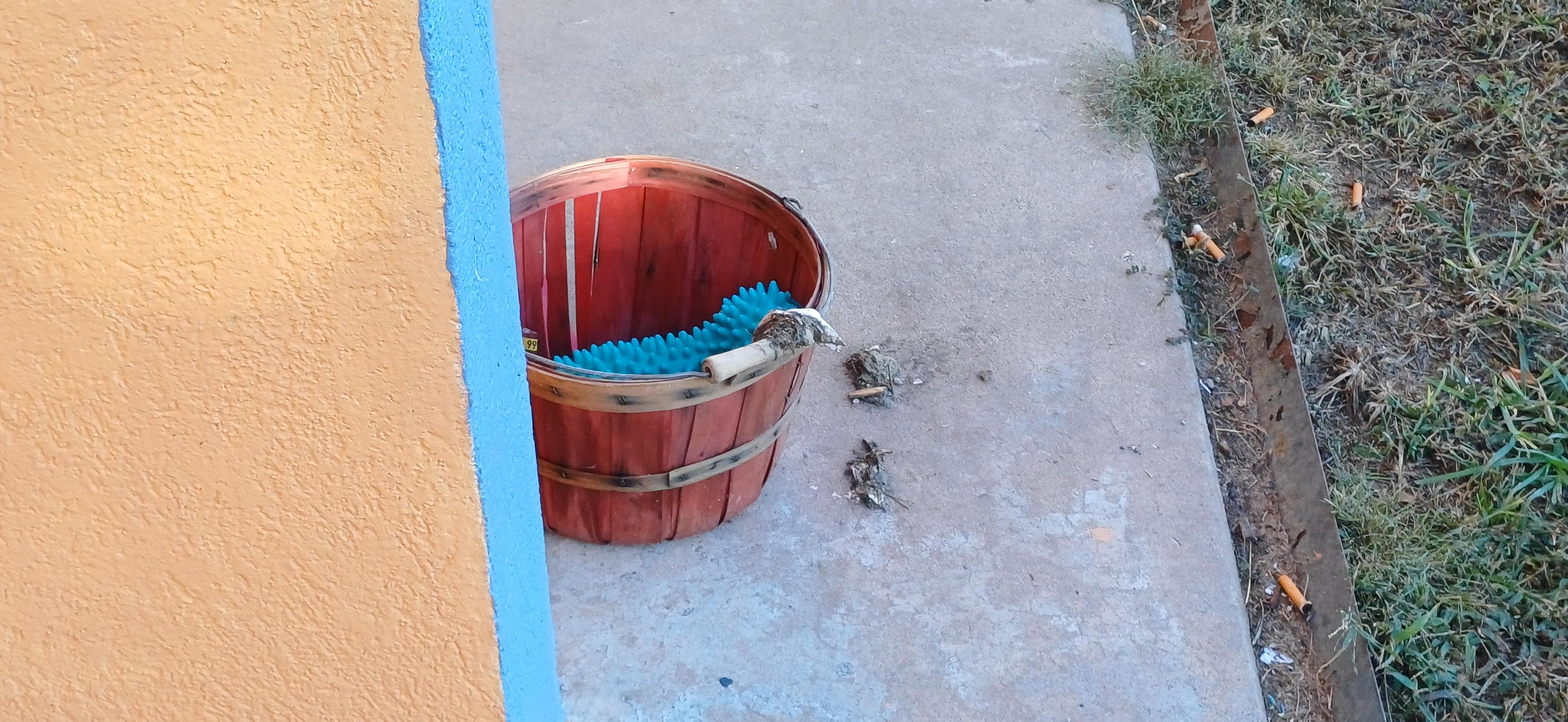 le seau et produit qui pue du voisin