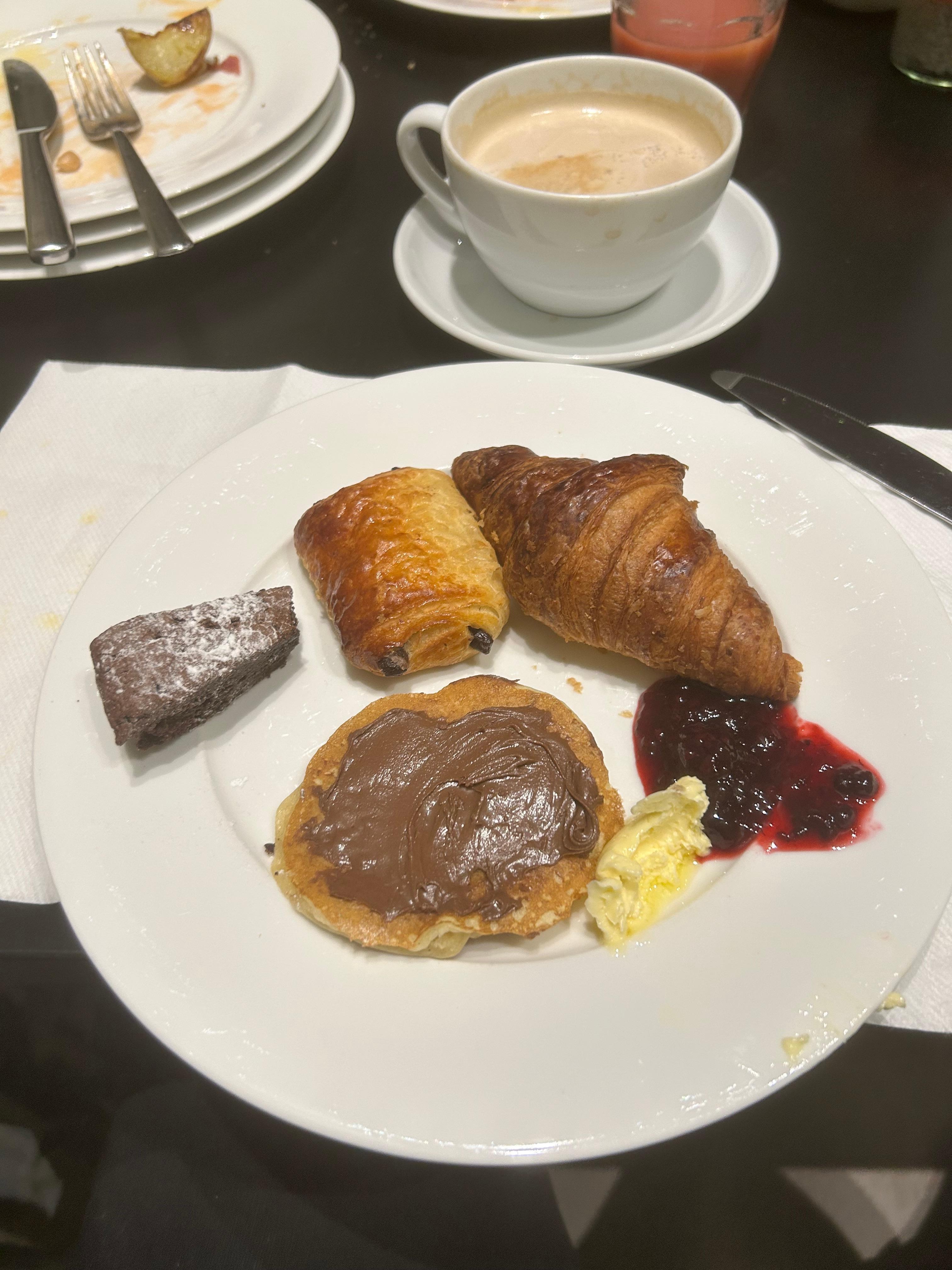 A selection of the pastries at breakfast 