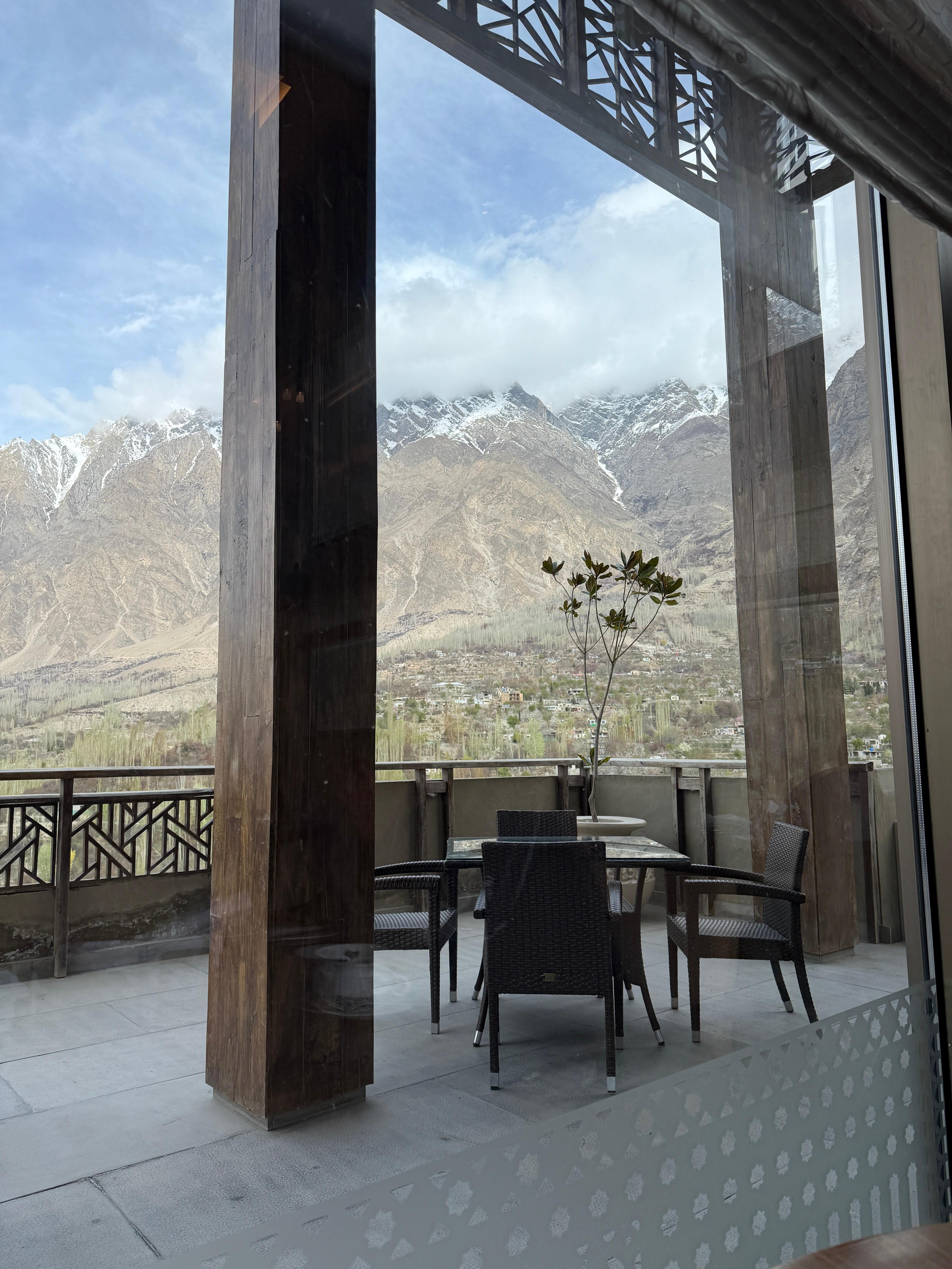 Breakfast table view.
