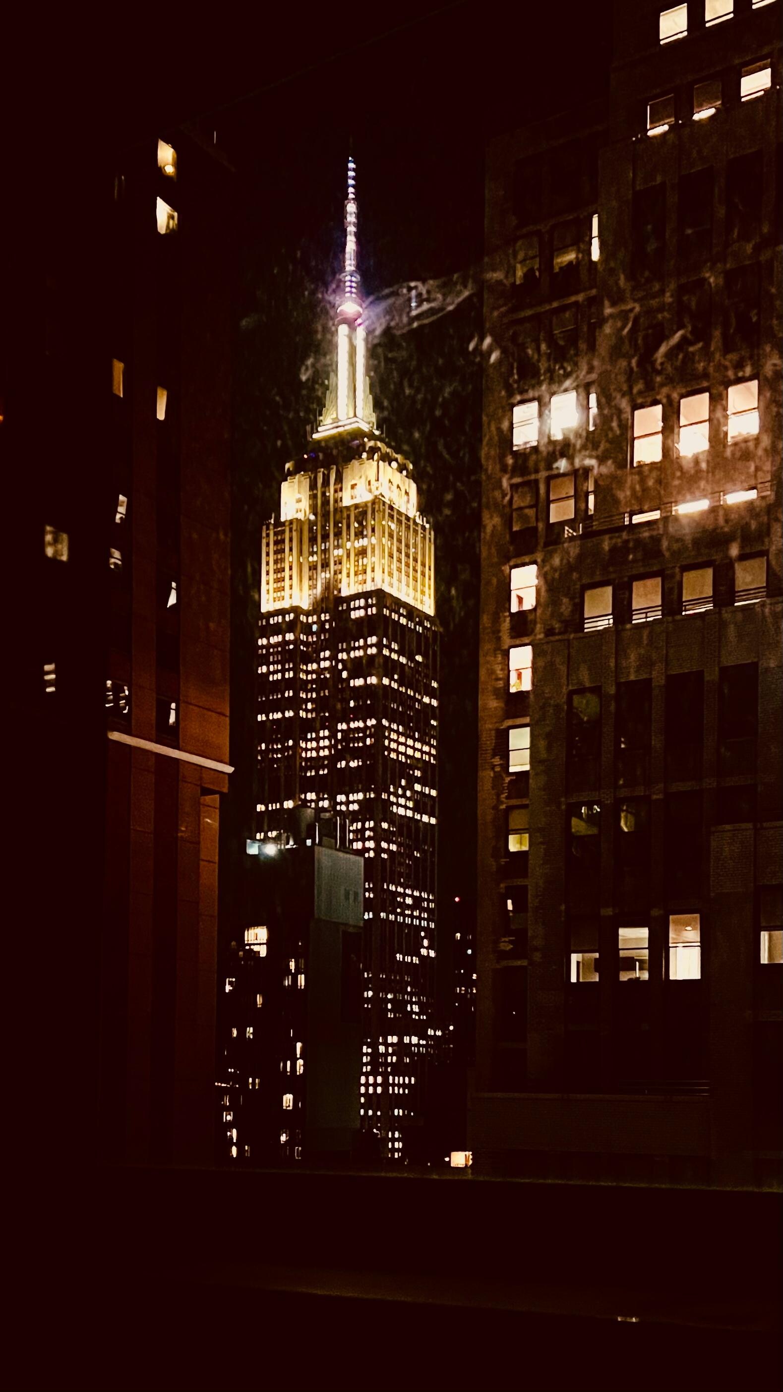 View of the Empire State Building from our 31st floor room.