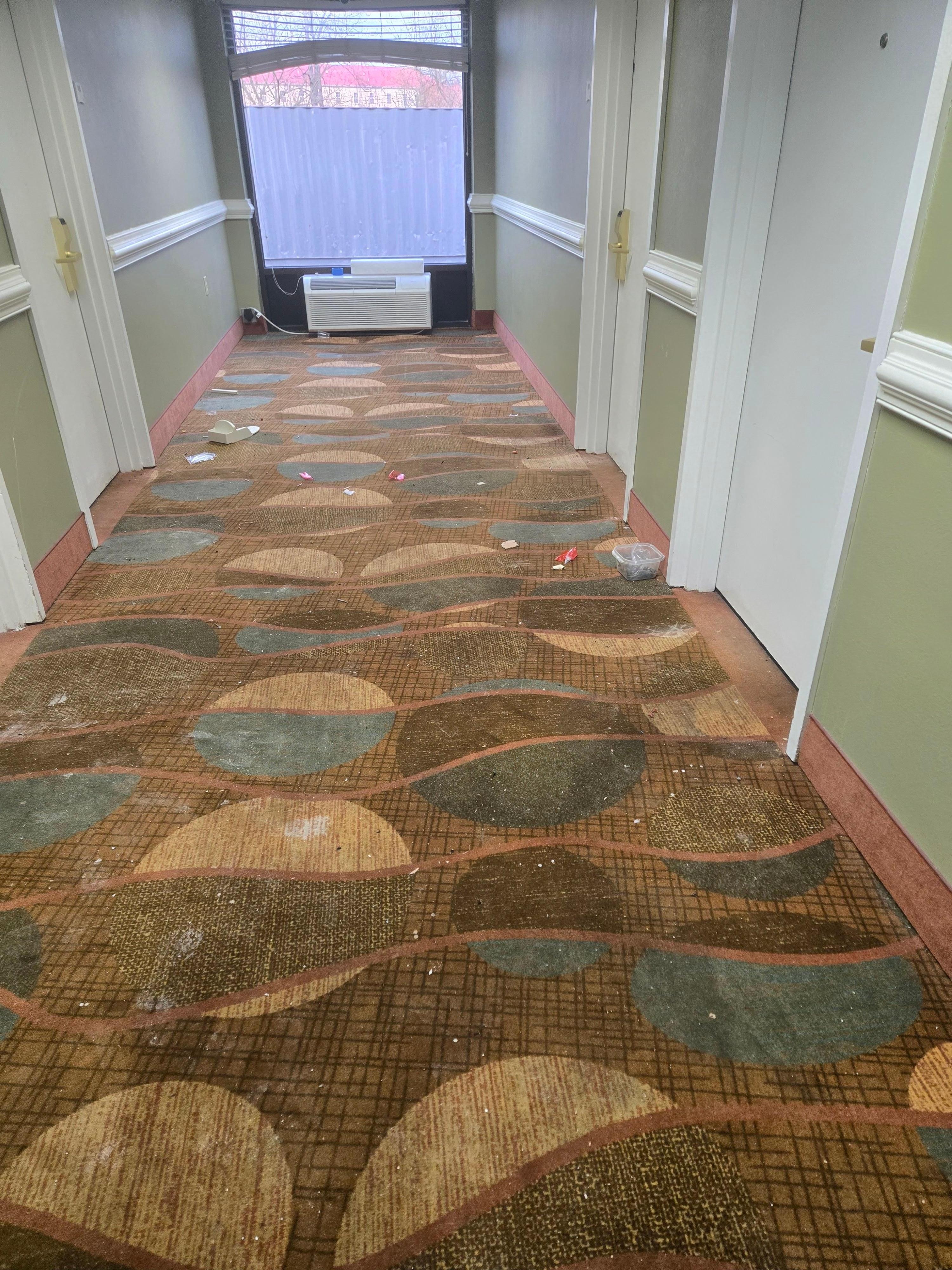 Hallway outside of room