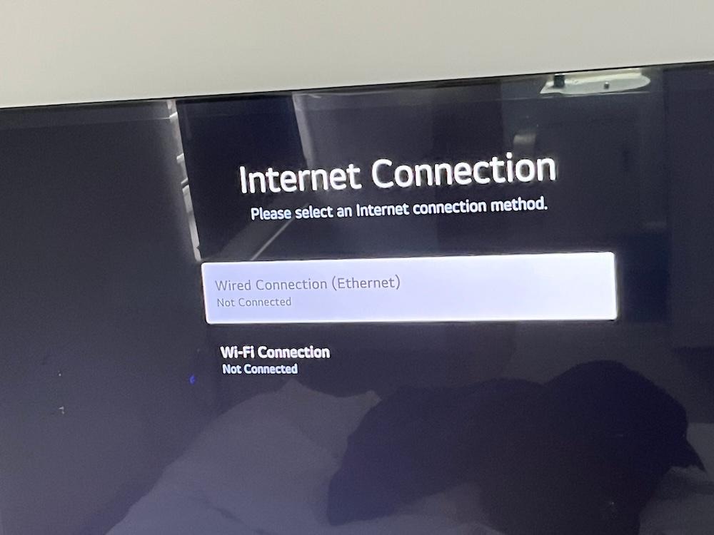 No TV connection