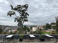 The outdoor seating at the restaurant