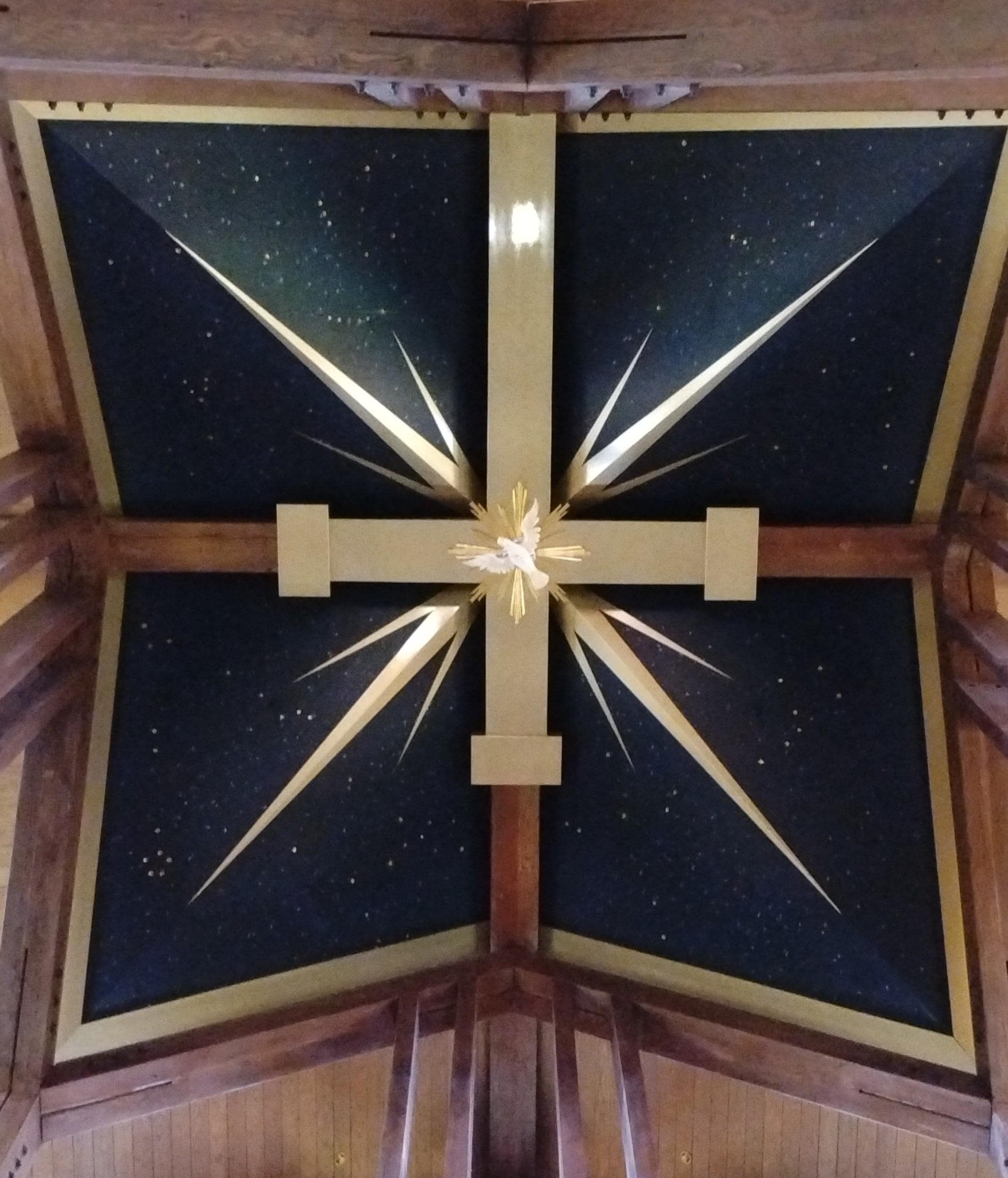Holy Spirit at the roof inside the Church 