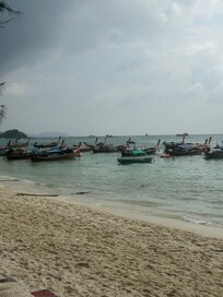 Literally to the left up to 50 boats moored - very noisy