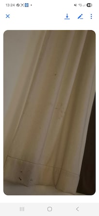 Fotade bara gardinerna, ville inte spendera mer tid än nödvändigt där.